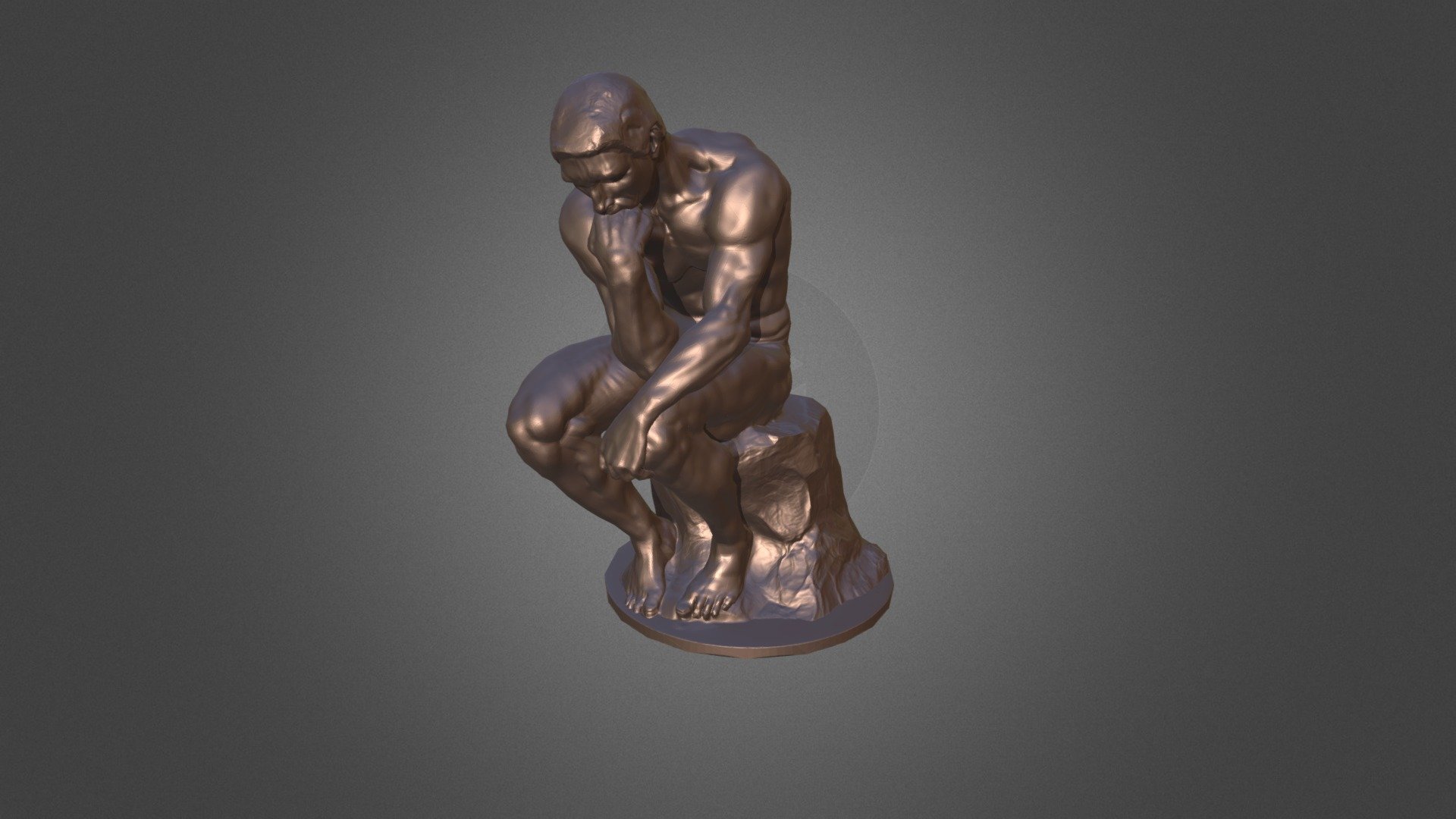 The thinker - Download Free 3D model by Kinan Qazan (@kinan.qazan ...
