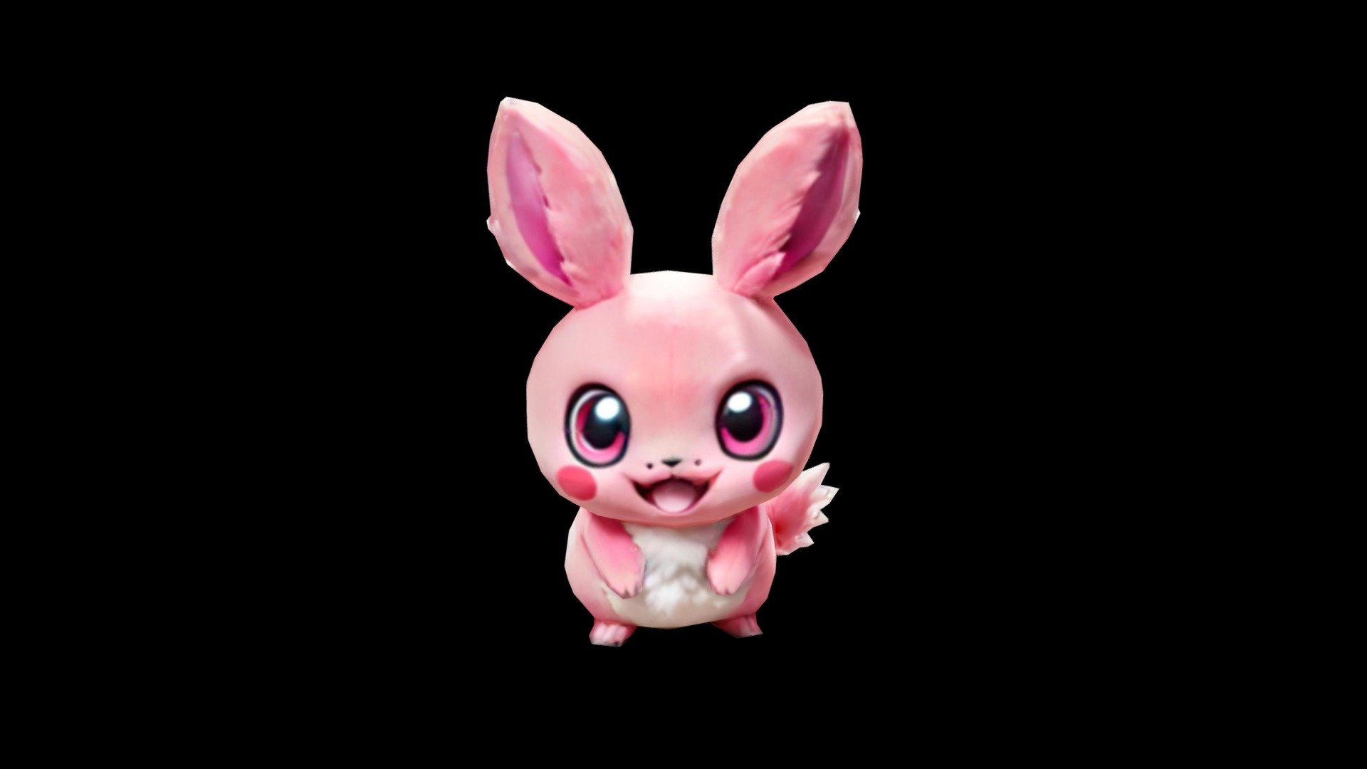 Pokémon-inspired plush toy with long pink ears, - Download Free 3D ...