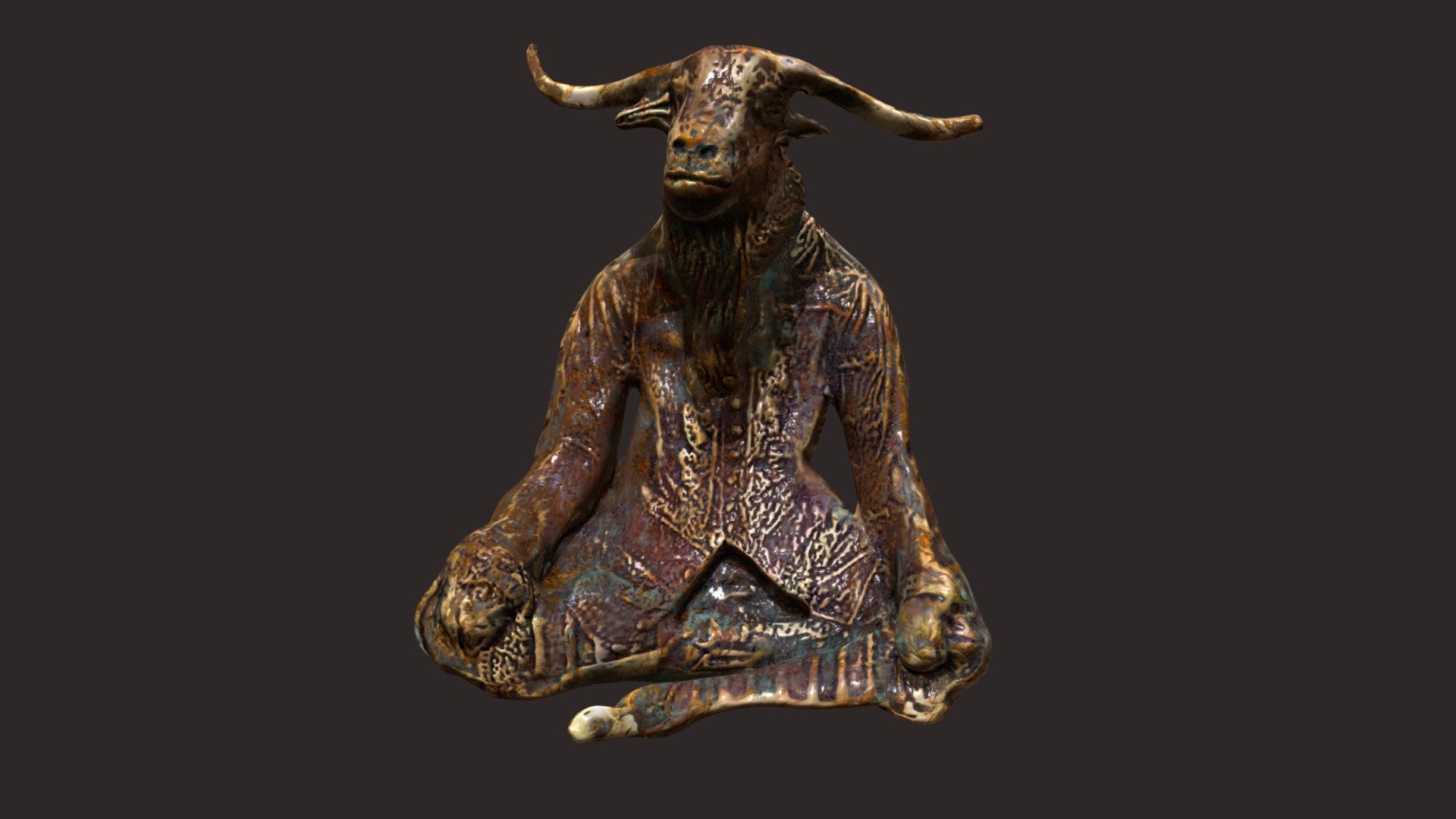 Statue Sitting Goat - Buy Royalty Free 3D model by Silas Merlin ...