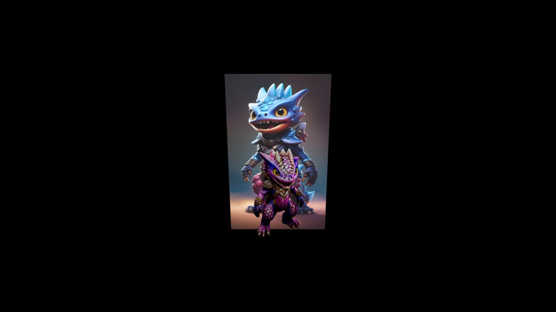 The Blue Dragon The digital art "The Blue Dra - Download Free 3D model ...