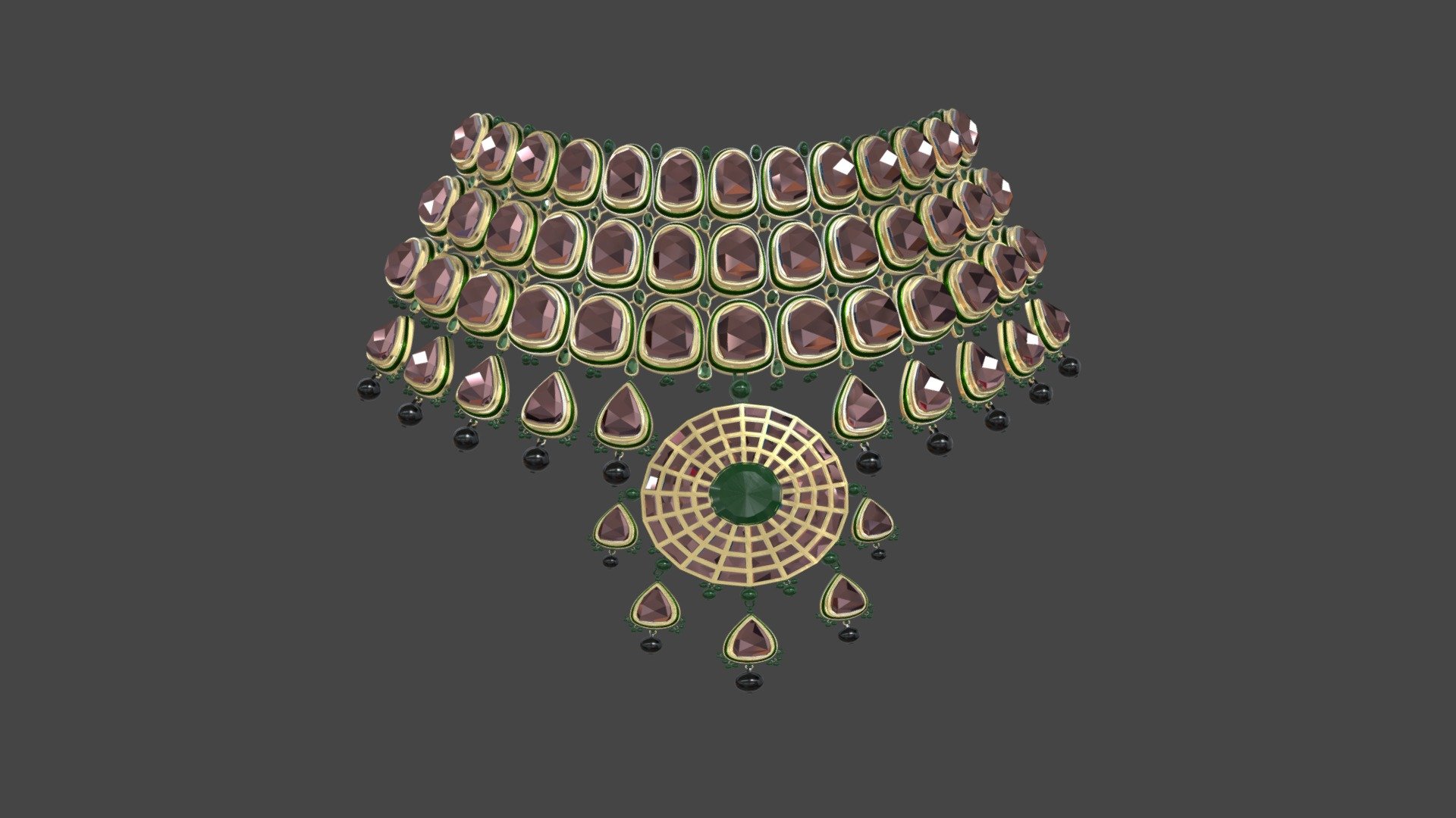 necklace - 3D model by salman_ali [2735b86] - Sketchfab