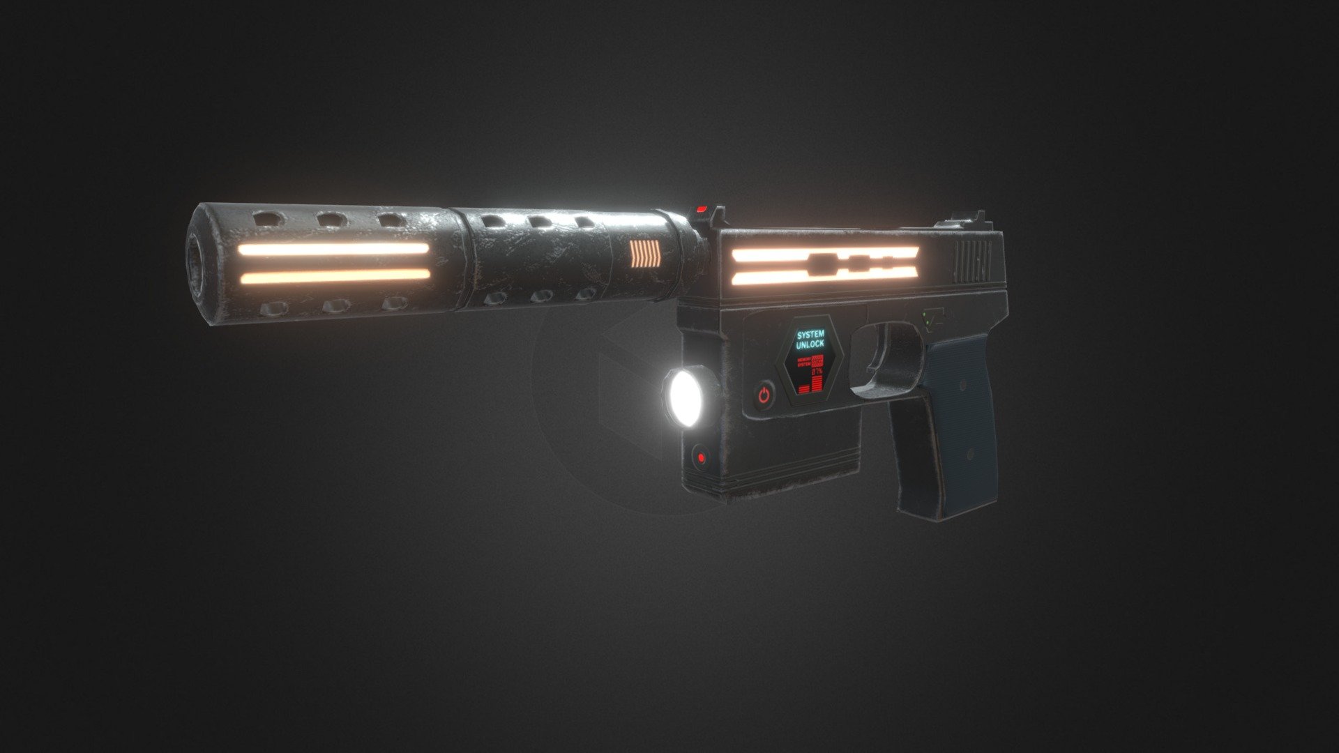 Cyberpunk Weapon: ''Socom Mk 2085'' - 3D model by Wendel M. Carlini ...