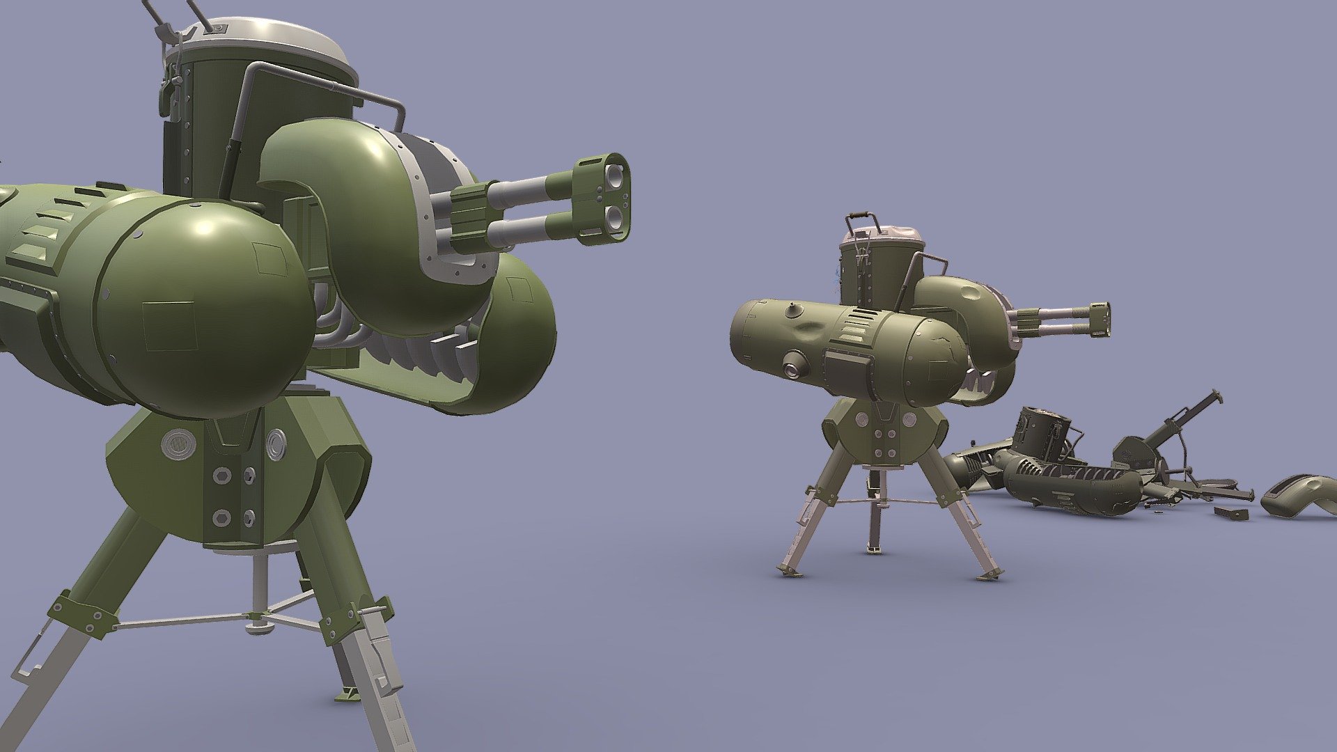 XYZ Homework (Damage) - Turret Mk 3 - Download Free 3D model by Sergey ...