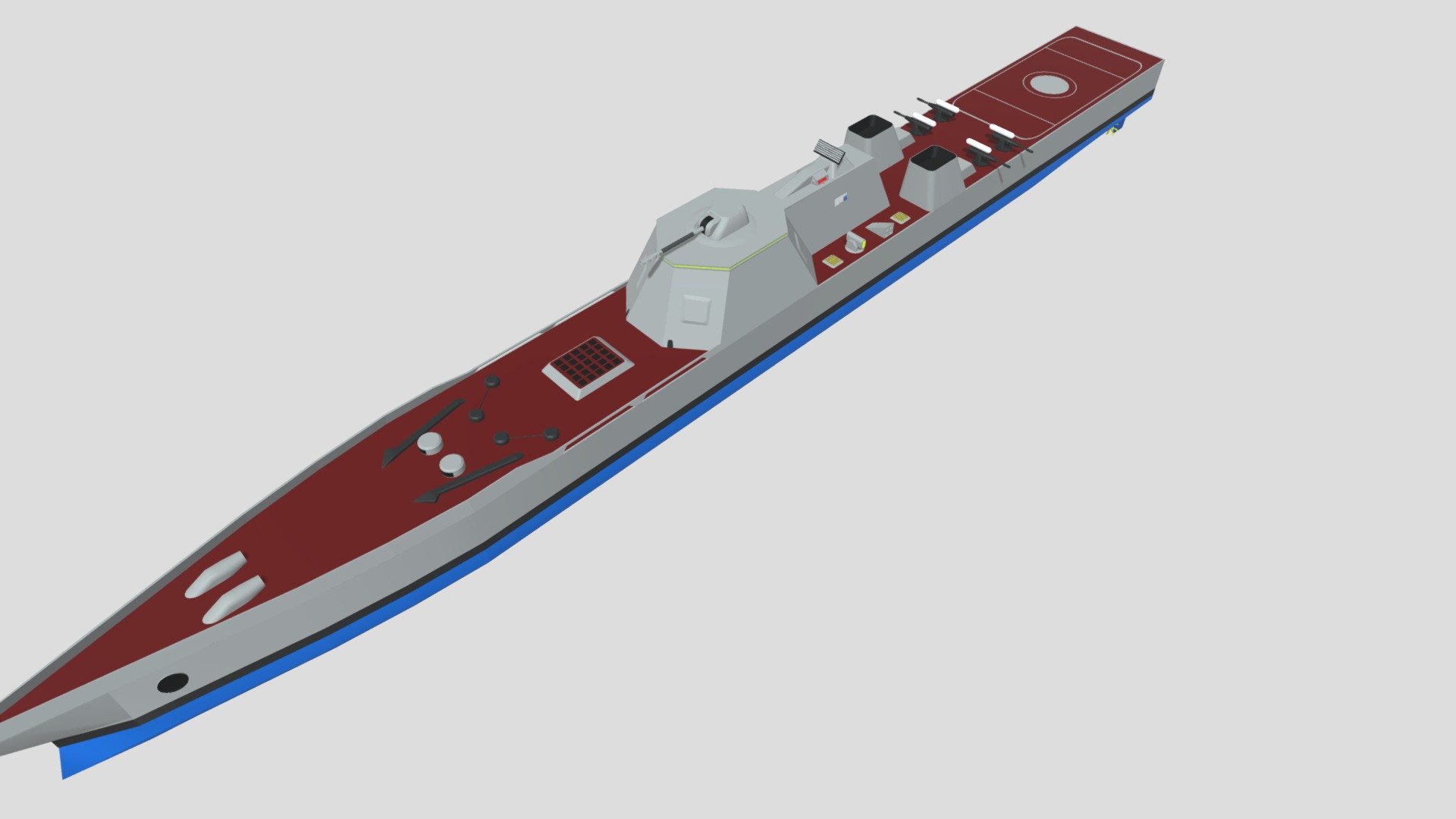 KRI-hantu banyu 534 class cruiser - Download Free 3D model by ...