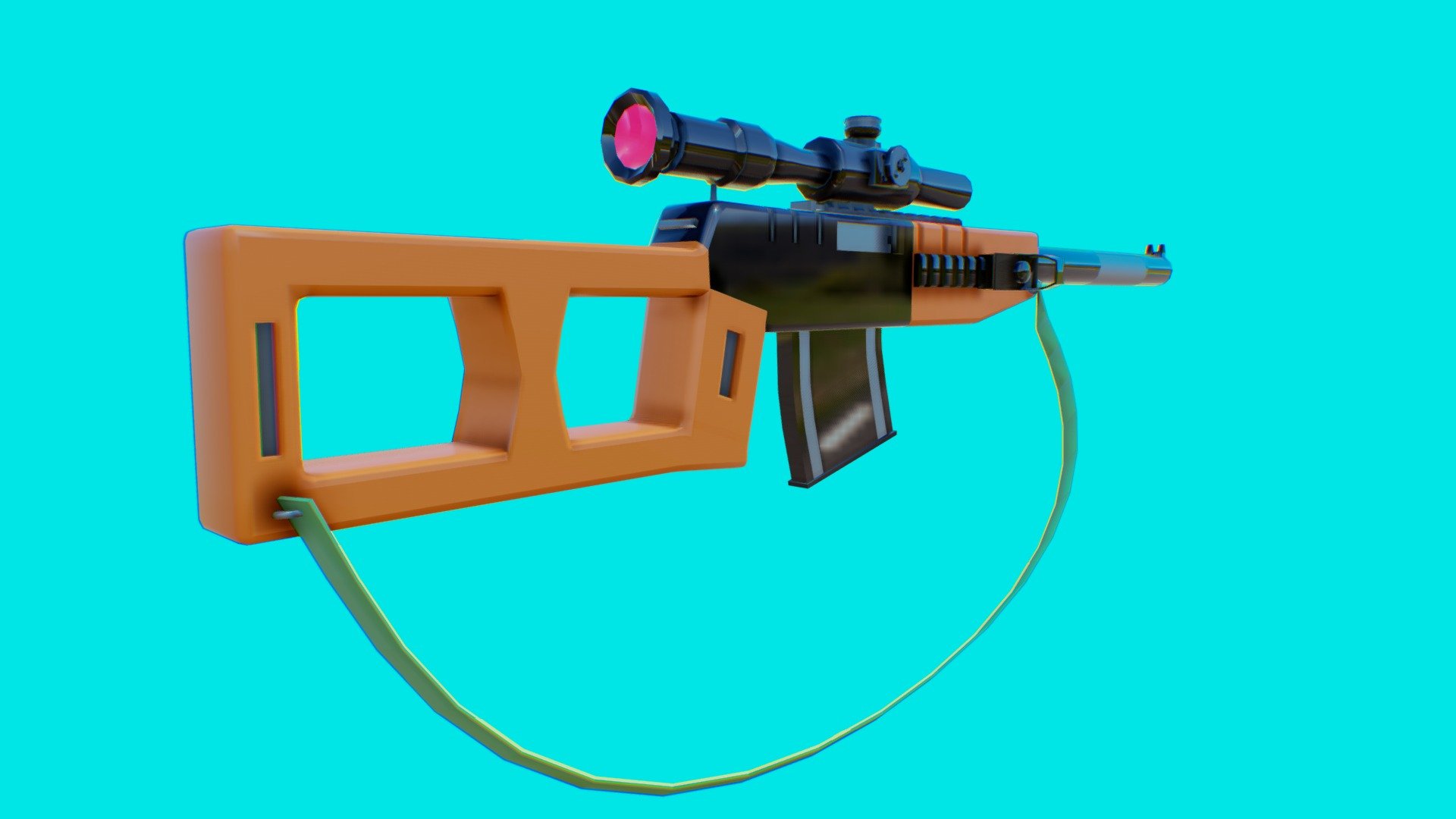 Sniper Rifle-vss (low poly ) - Download Free 3D model by KI NG ...