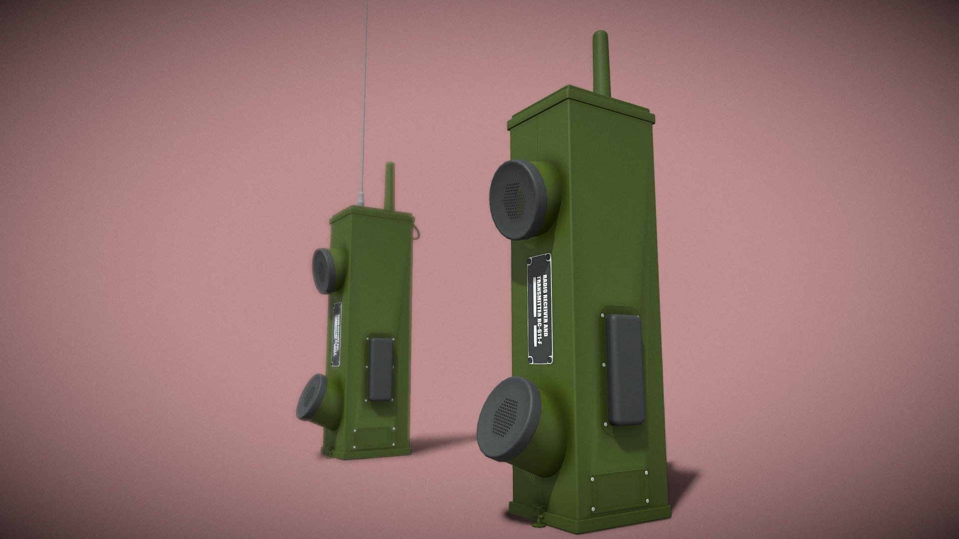 SCR-536 two-way radio - Galvin Manufacturing - Download Free 3D model ...