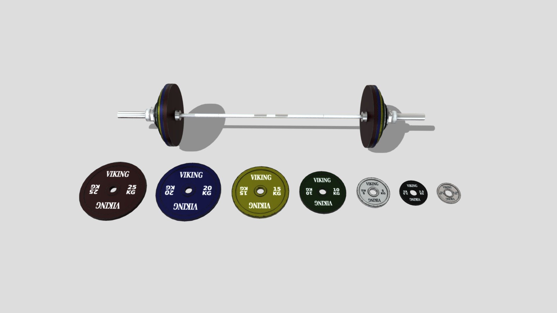 Olympic barbell & plates - Download Free 3D model by Zbrojmistrz ...