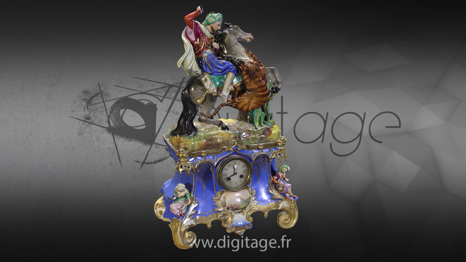 Mazedia - Pendule au Cavalier Arabe - 3D model by Digitage [273ea8a ...