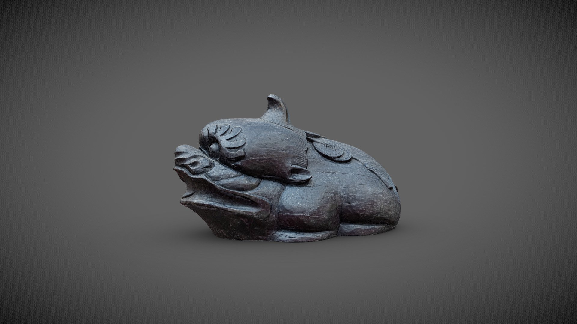 貔貅 Pixiu 阴沉木雕 Wood Carving - 3D model by HUNNU Culture Heritage Digital ...