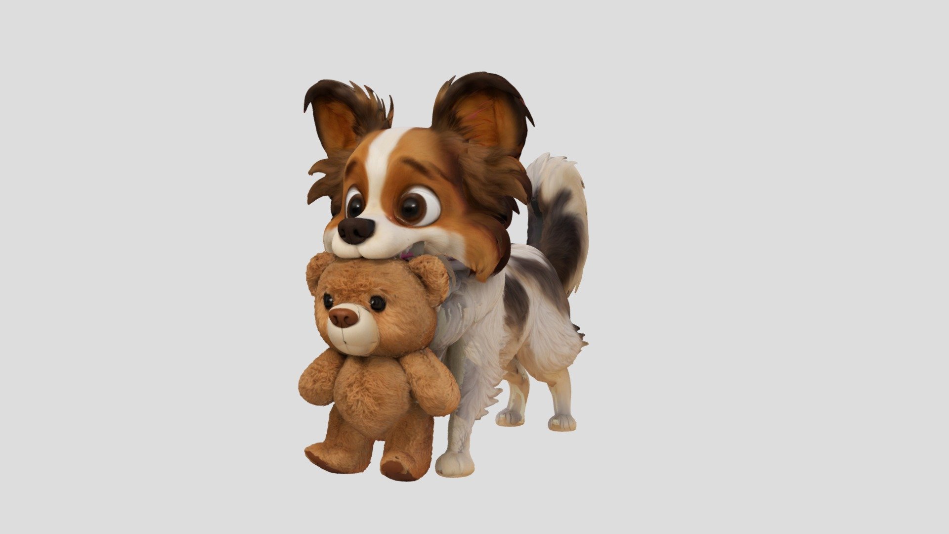 Lara y Pepo - Puppy with Teddy - Download Free 3D model by jose.daniel ...