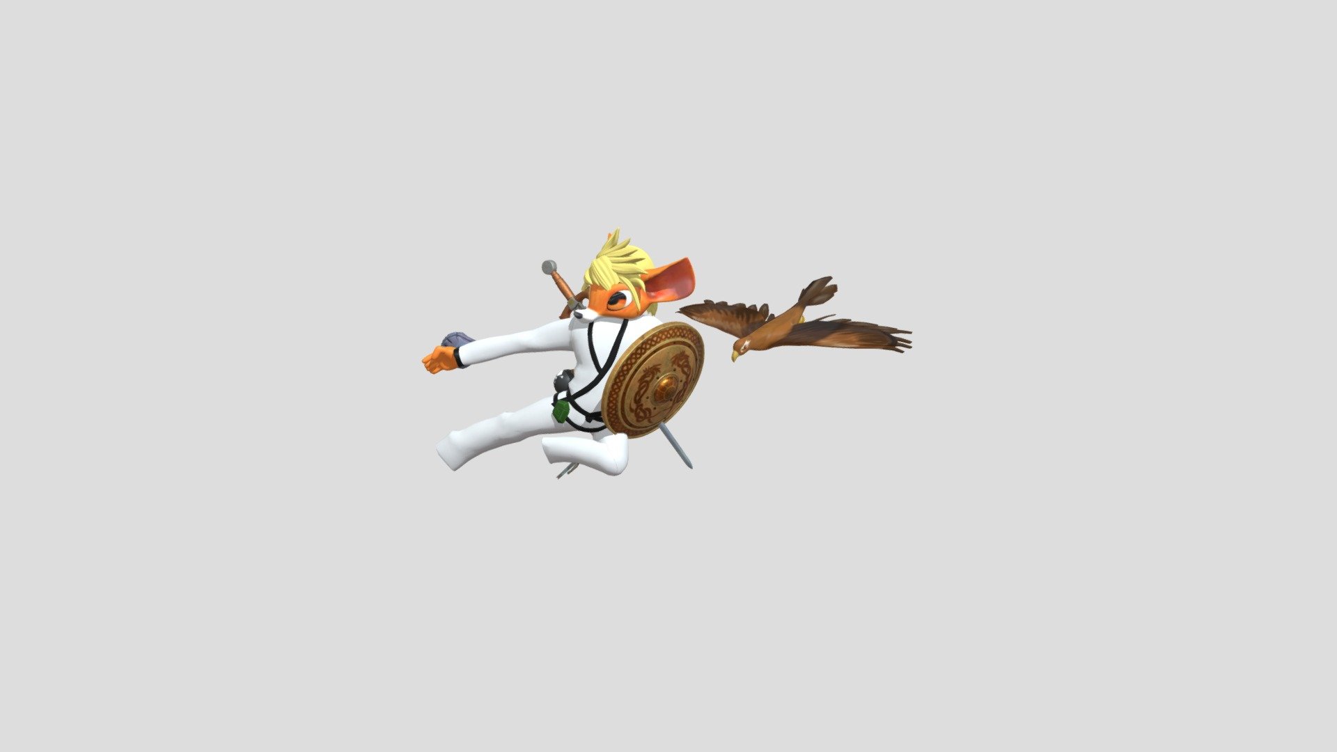 Ninja- Fox - 3D model by hibli-habelburg [274c591] - Sketchfab