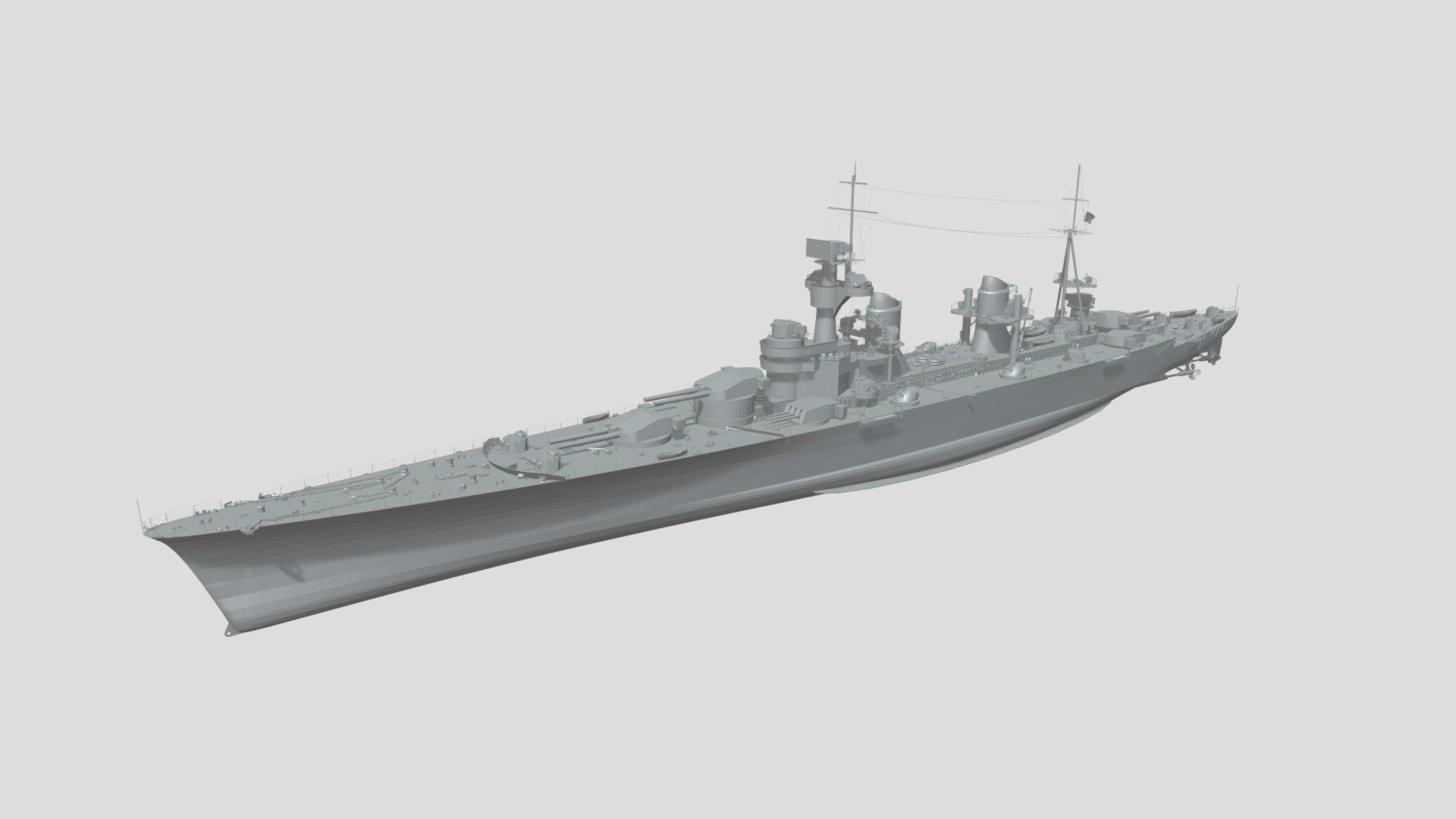 RM NAPOLI HEAVY ITALIAN CRUISER 3D MODEL - 3D model by MTBH [274cd1d ...