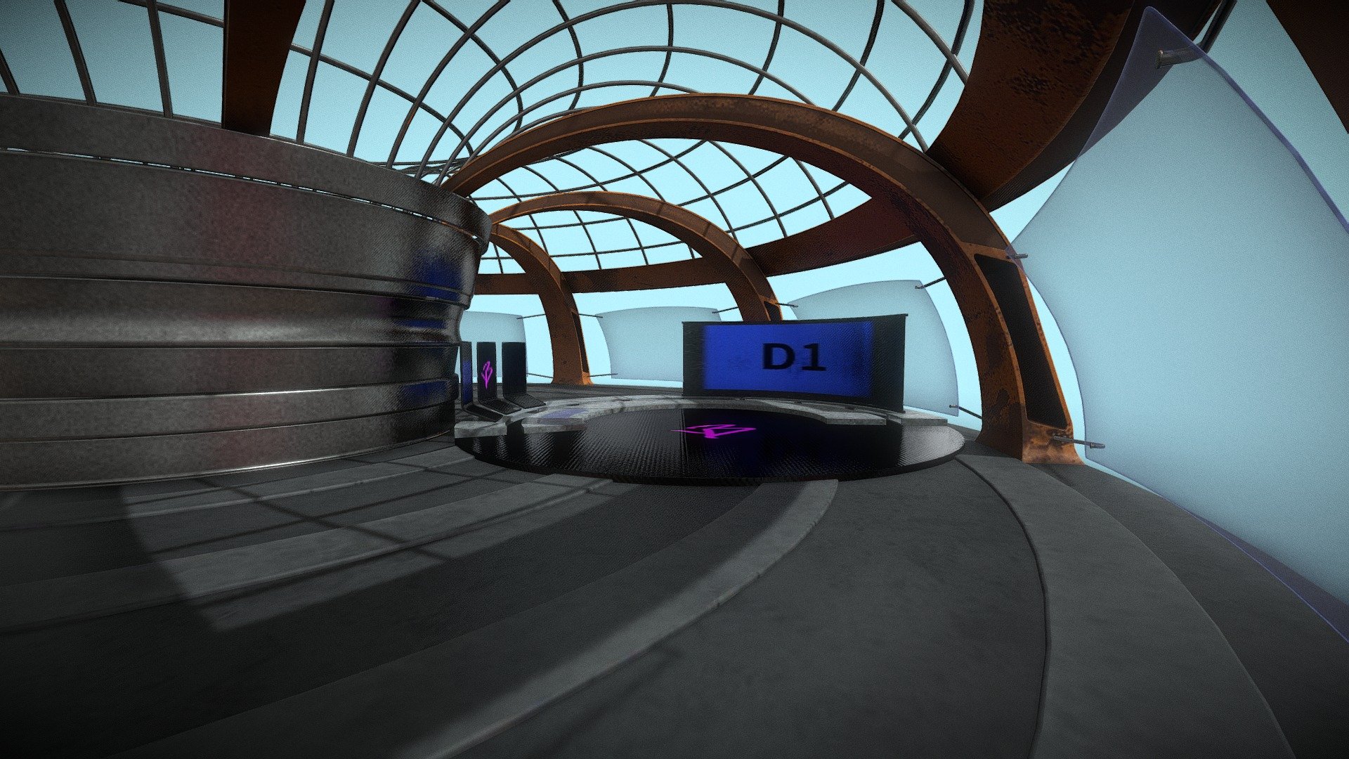 Virtual News Dome Set - 3D model by yb2o4 (@yb2o4l) [2751693] - Sketchfab