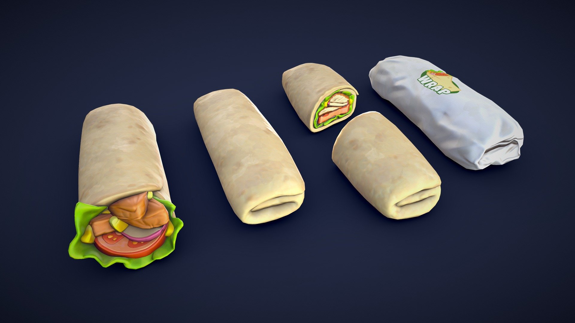 Stylized Chicken Wrap - Low Poly - Buy Royalty Free 3D model by LarkArt ...