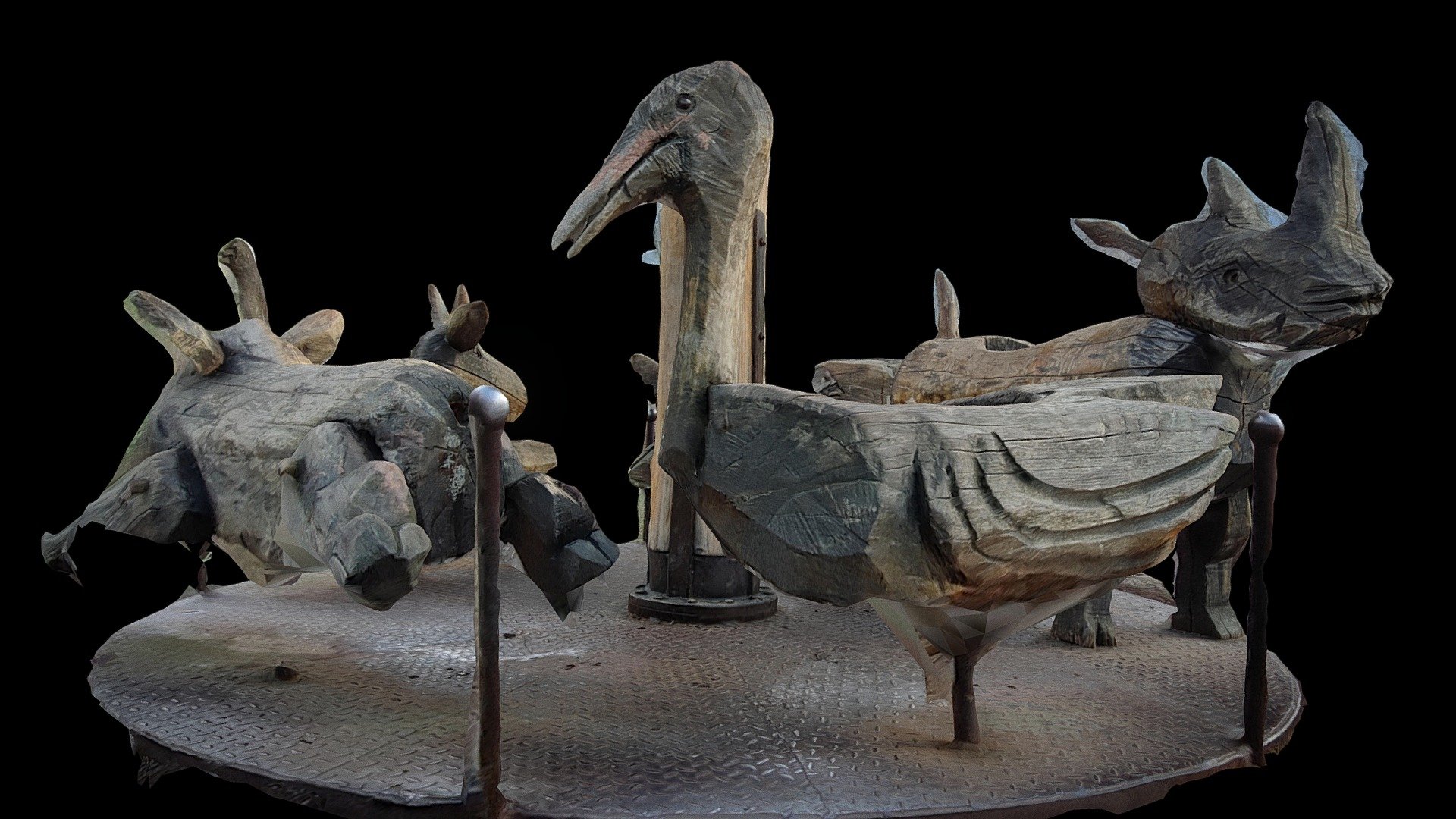 Warszawa, Belany, Swan carousel - Download Free 3D model by zhenkoest ...