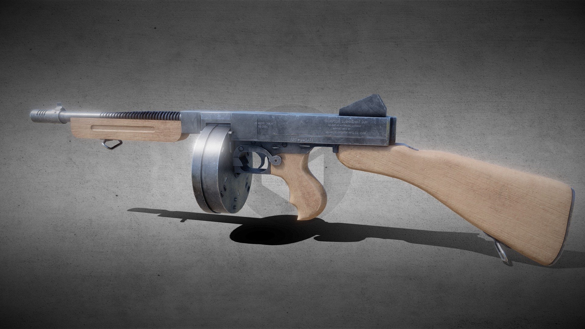 Thompson Gun - Download Free 3D model by AnilG (@AnilkumarG) [275bb8a ...