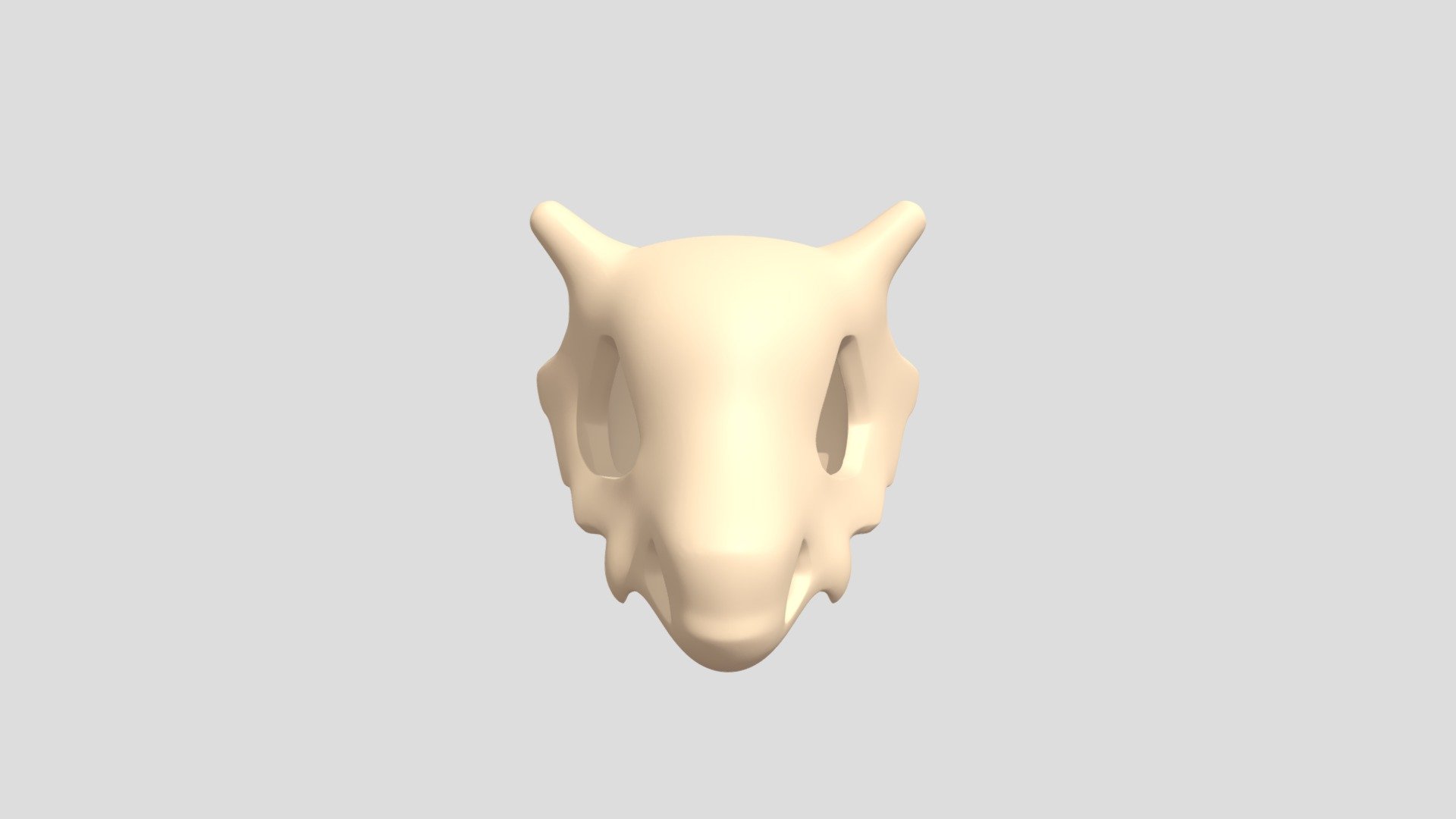 Cubone Skull - Download Free 3D model by NightVangard [275f0ea] - Sketchfab