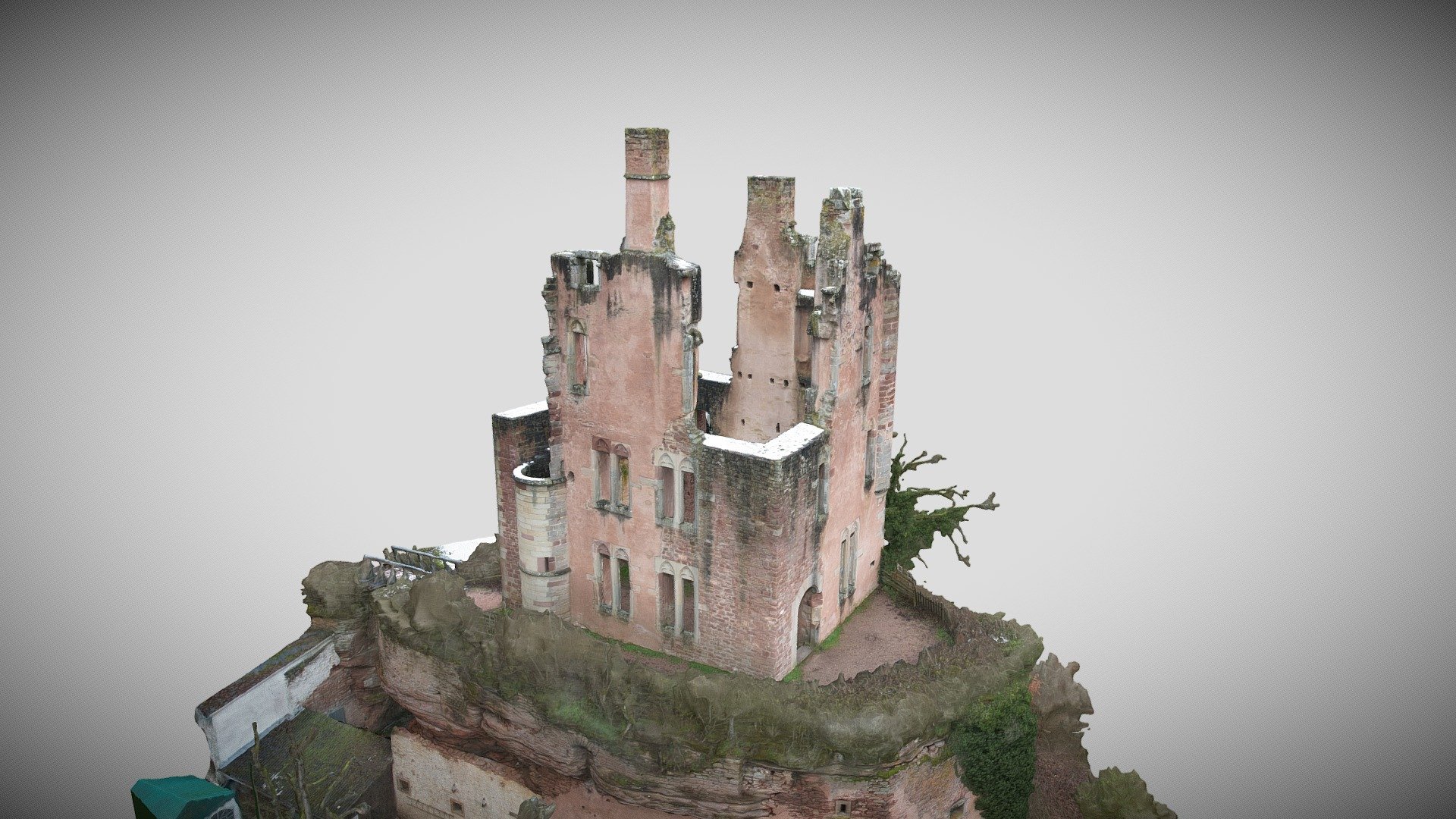 Castle Ramstein (Kordel, Germany) - Download Free 3D model by netgis ...