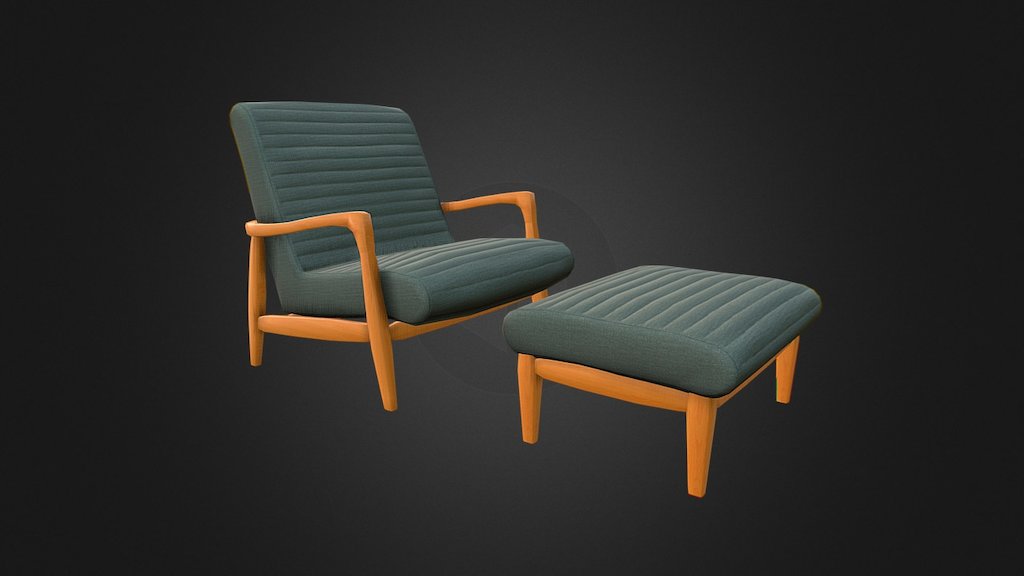 Chair & Ottoman - 3D model by roomremix [27621e7] - Sketchfab
