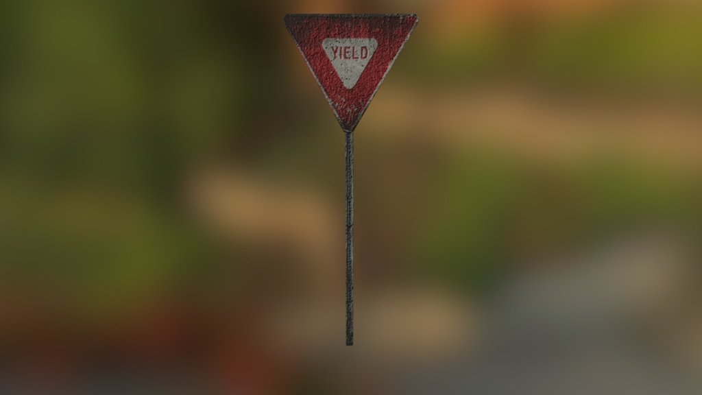 Yield Sign - 3D model by ajmuhammad [2763b7c] - Sketchfab