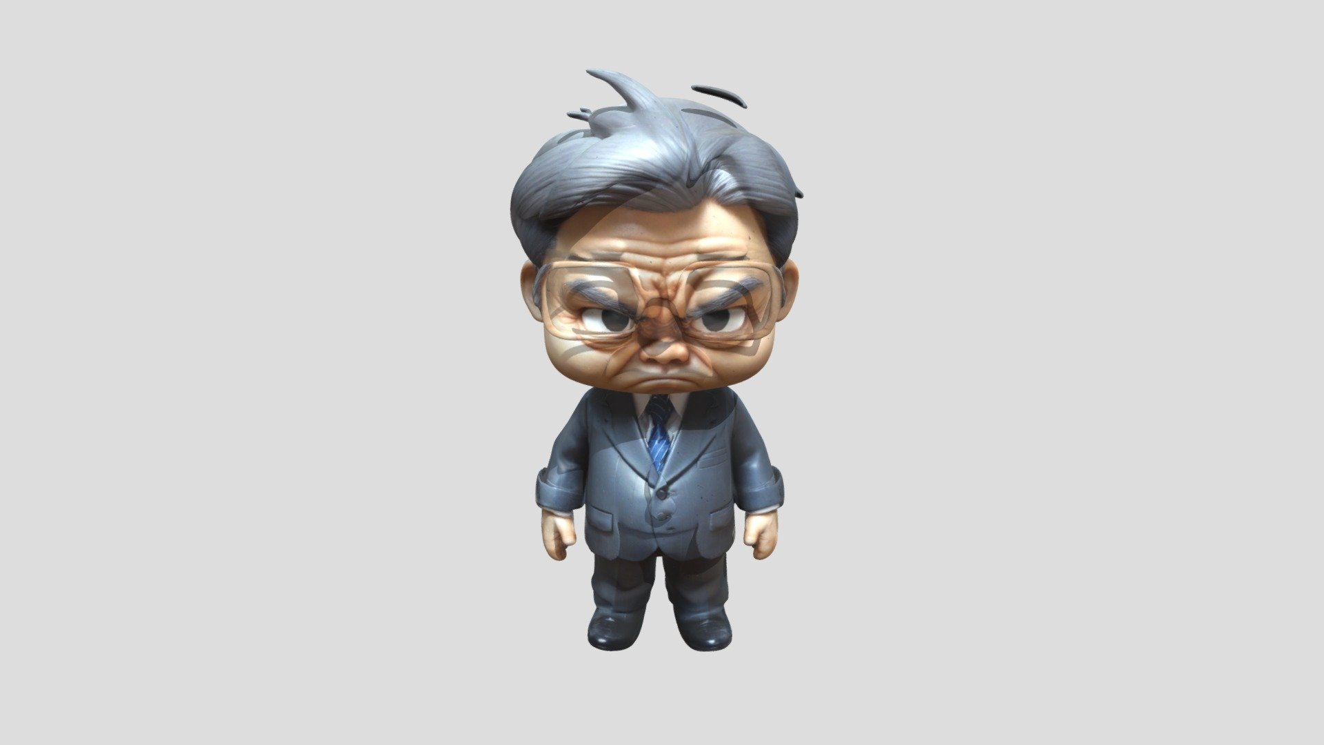 Grumpy office boss, in chibi style. - 3D model by kokodoko [2766ef5 ...
