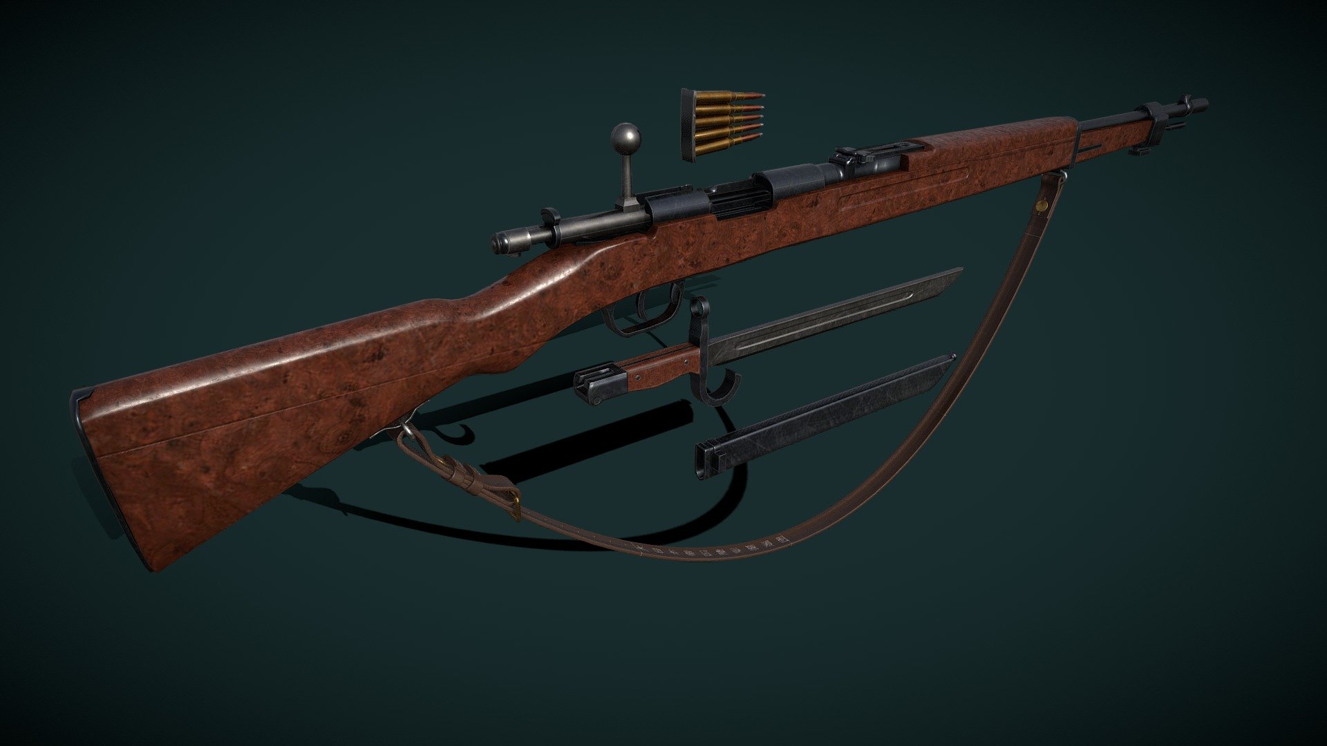 Type I - Japanese Carcano Bolt Action Rifle - 3D model by EFADKZ ...