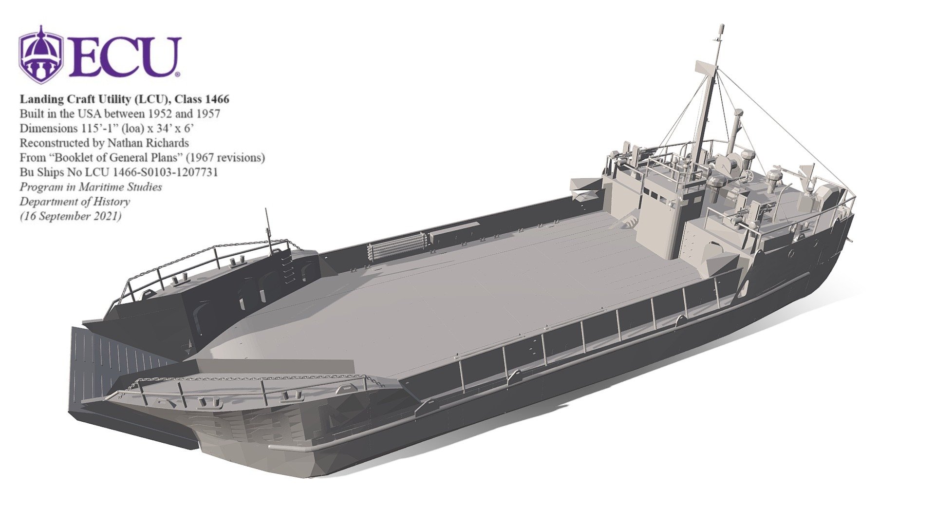LCU 1466 Reconstruction - 3D model by ecumaritimestudies [276f2c1 ...