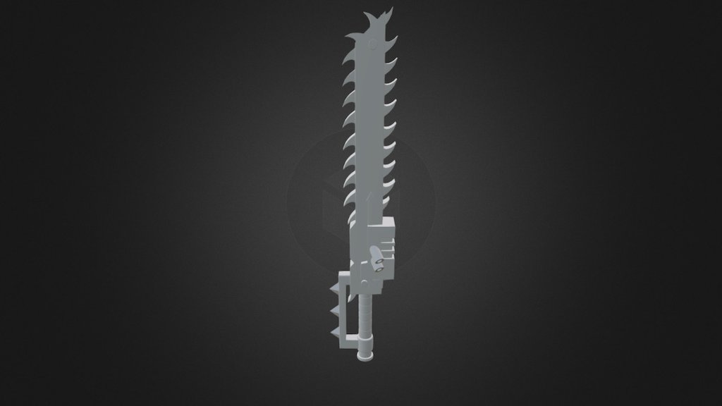 Chaos Space Marine Chainsword - 3D model by mrmillsy [2775e3d] - Sketchfab