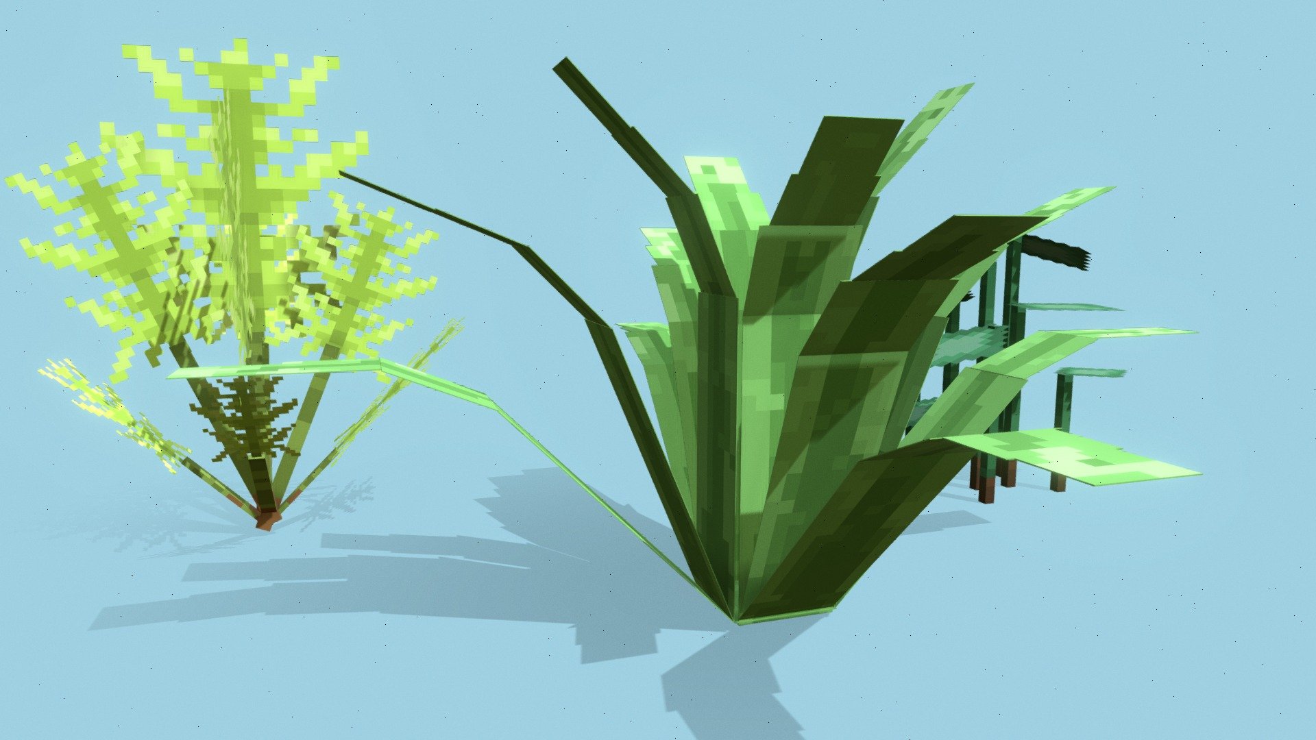 Plants Minecraft v2 - 3D model by mateo3d_ [277a3d5] - Sketchfab