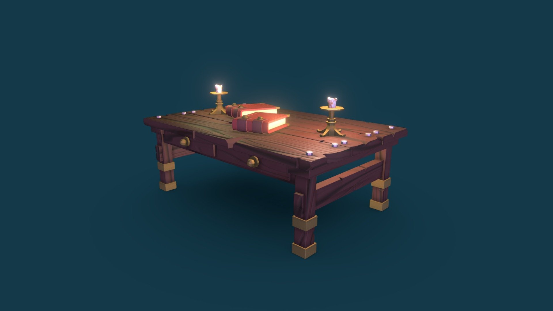 Low Poly - Stylized Table - 3D model by mehmetmandali [277d450] - Sketchfab