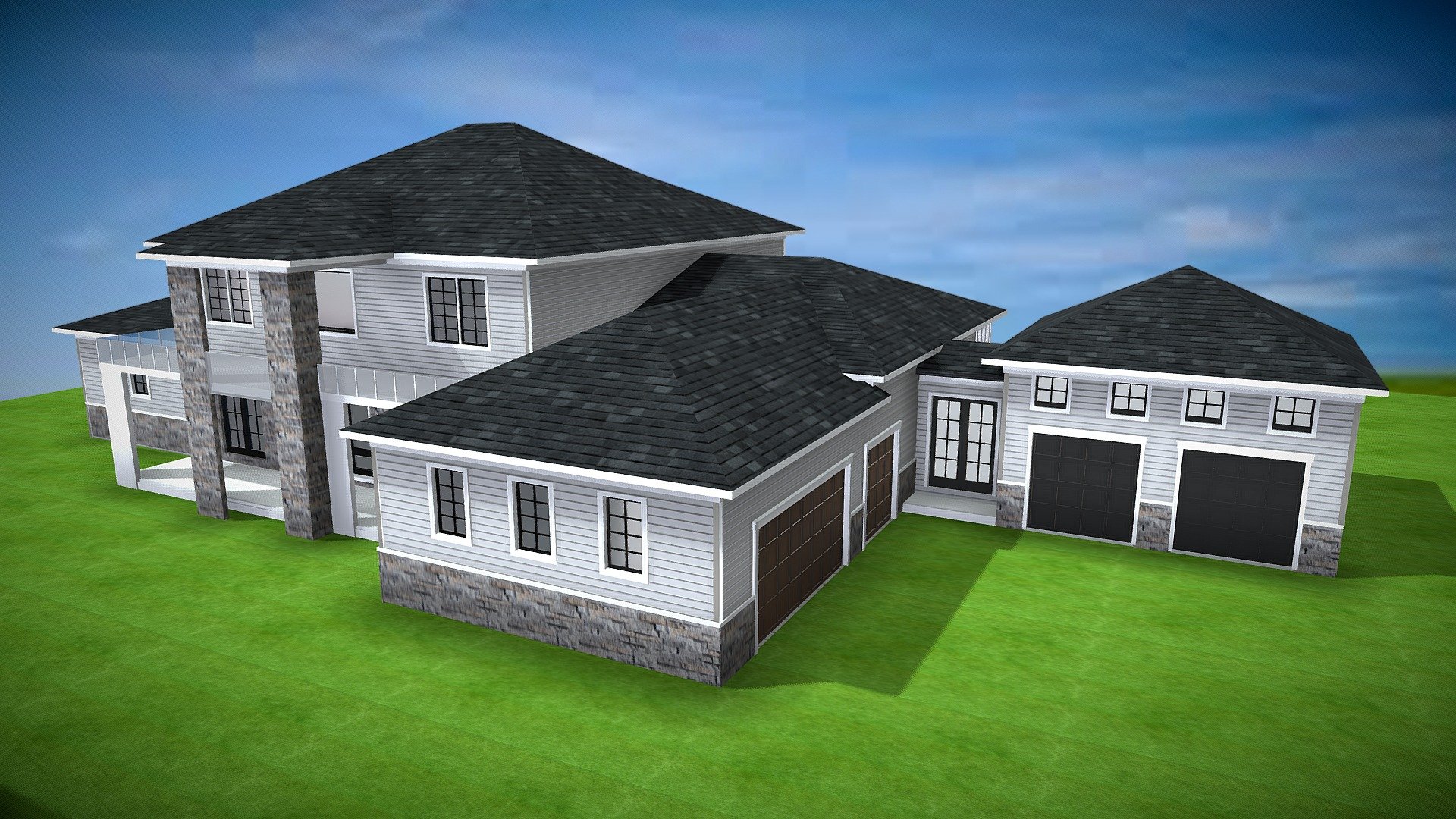 Frank Bush 02 - 360 spin model of 3D house - 3D model by Render3DQuick ...