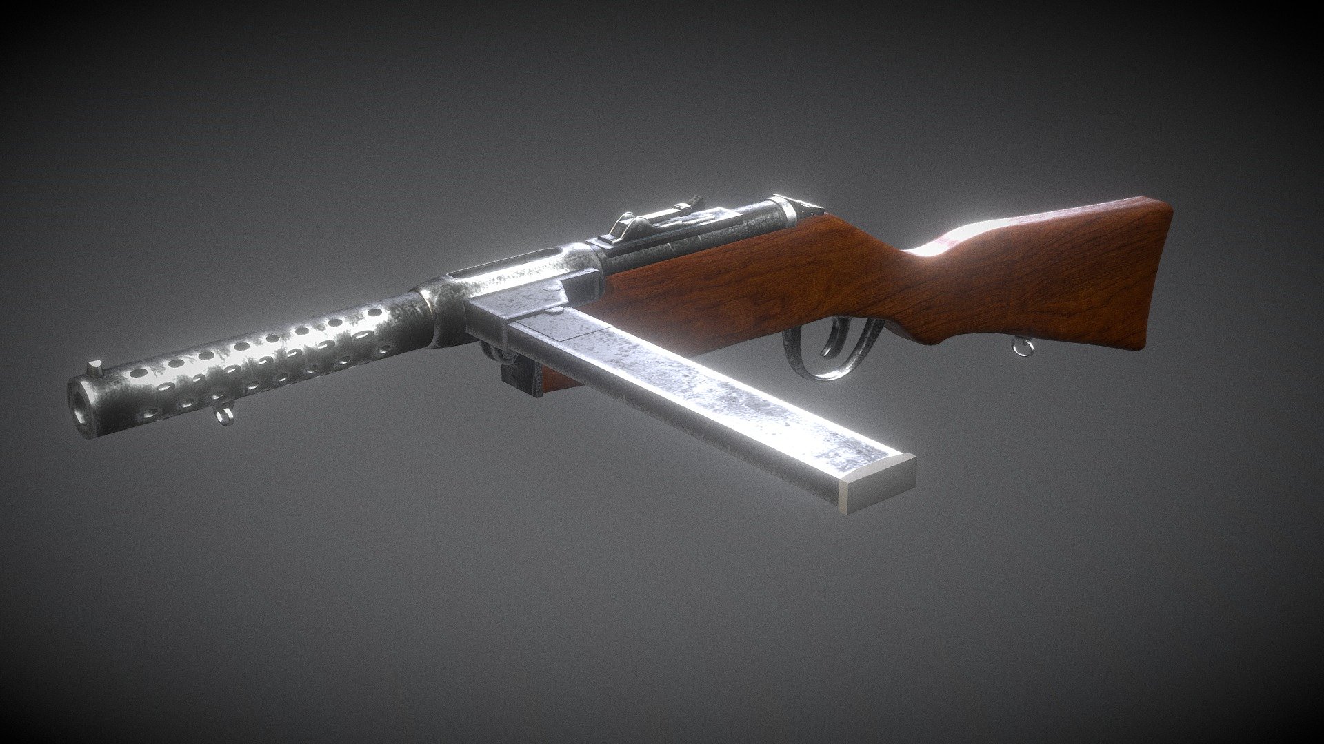 German WW2 Schmeisser MP-28 - 3D model by Daniel Carson (@danielcarson ...