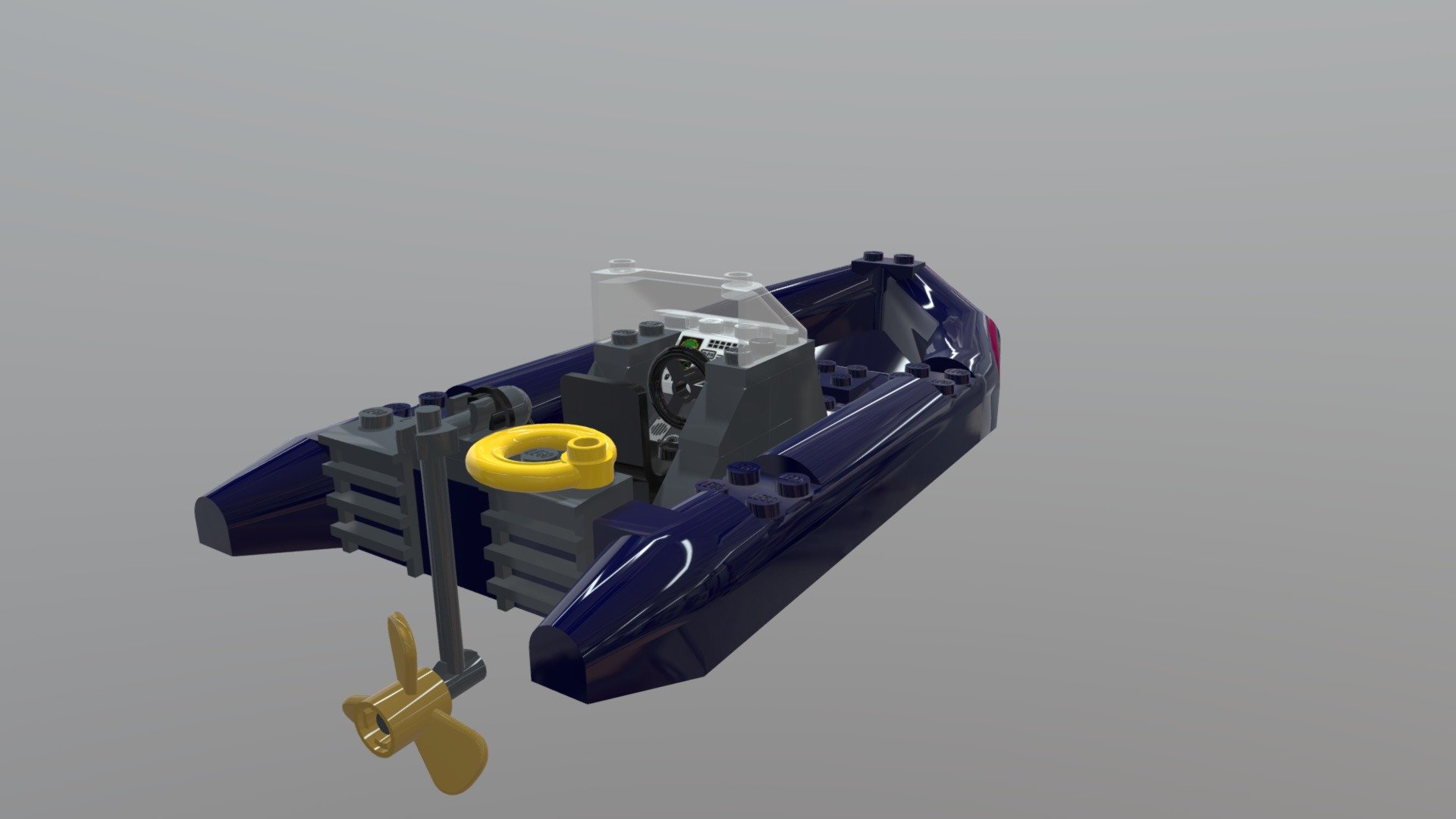 Lego Speed Boat (Detailed Interior) - Download Free 3D model by Awesome ...