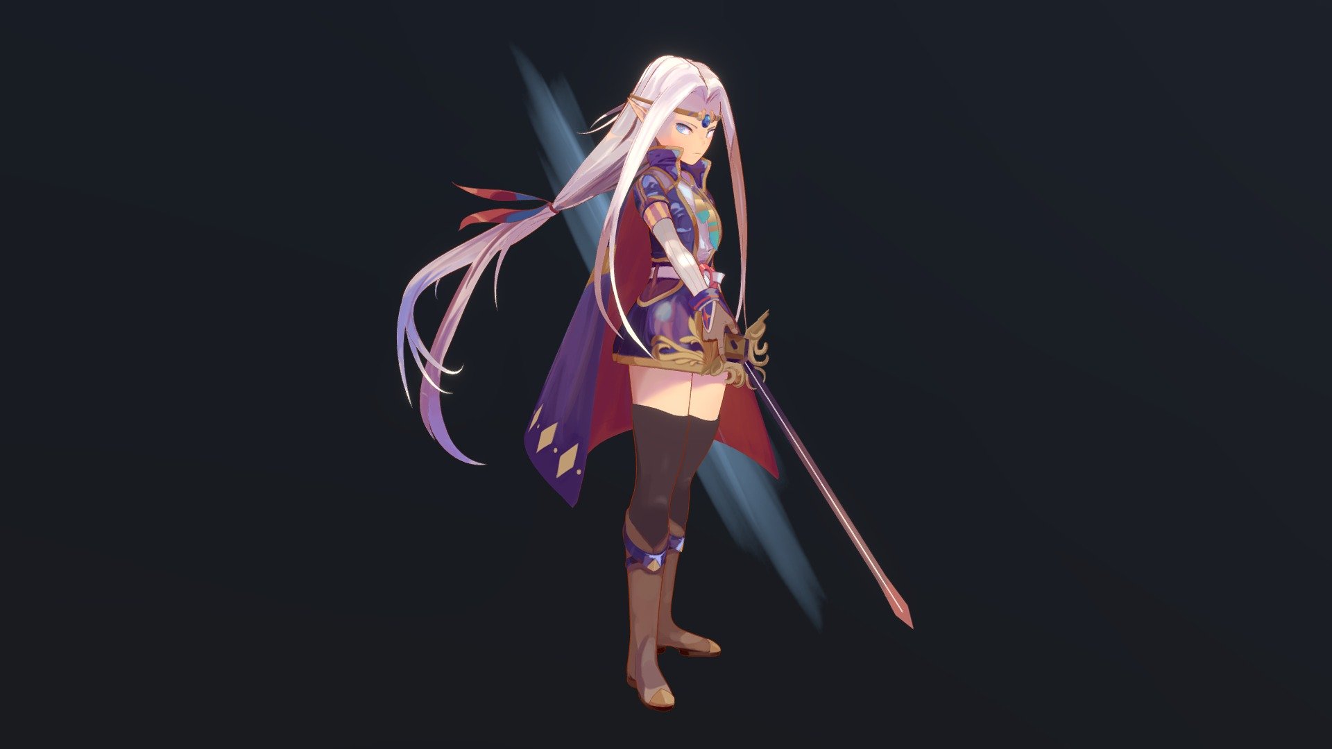 Miciah Hand Painted anime girl Model - 3D model by DrewBurger [2787ba8 ...