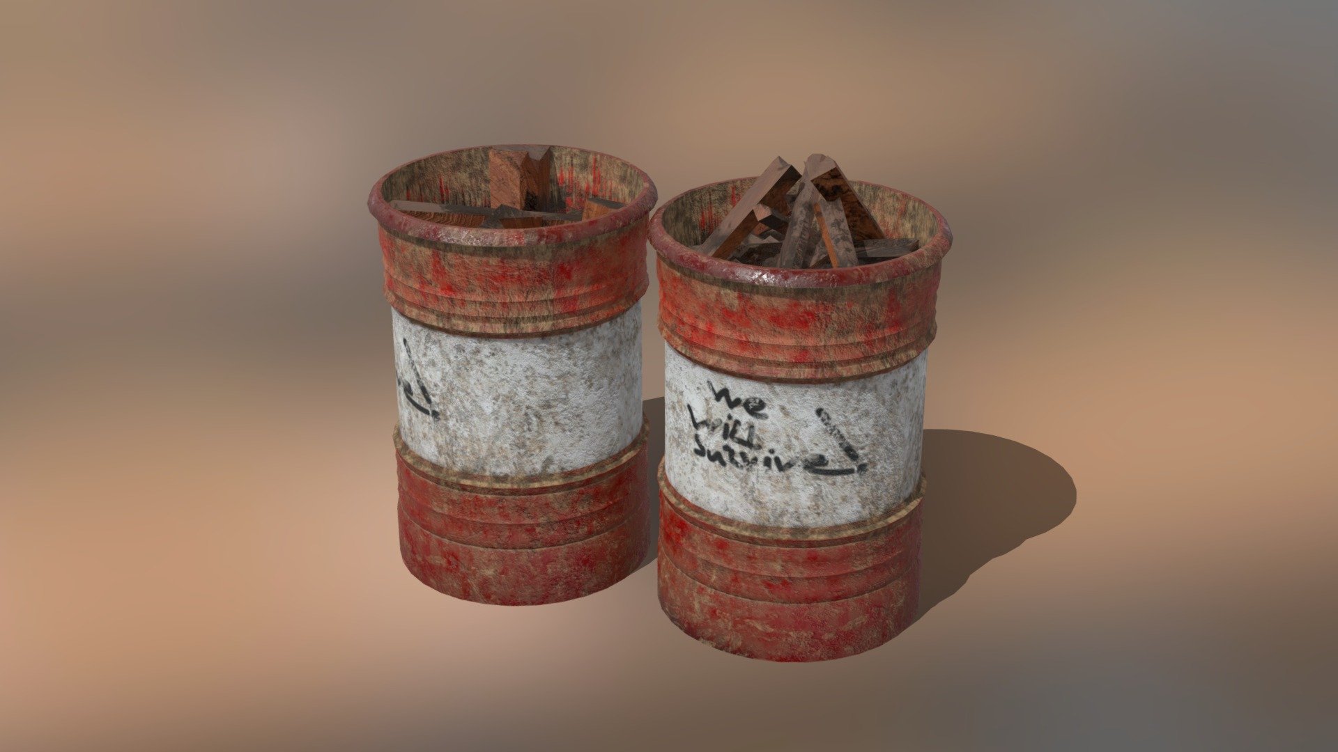 Fire Barrel Exterior Prop Abandoned - 3D model by AmongModels [2788d81 ...