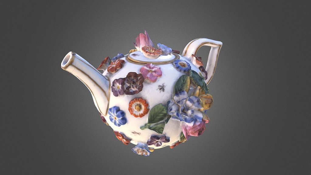 Scanned Porcelain Teapot (Height: 5cm) - 3D model by 3Digify [278e959 ...