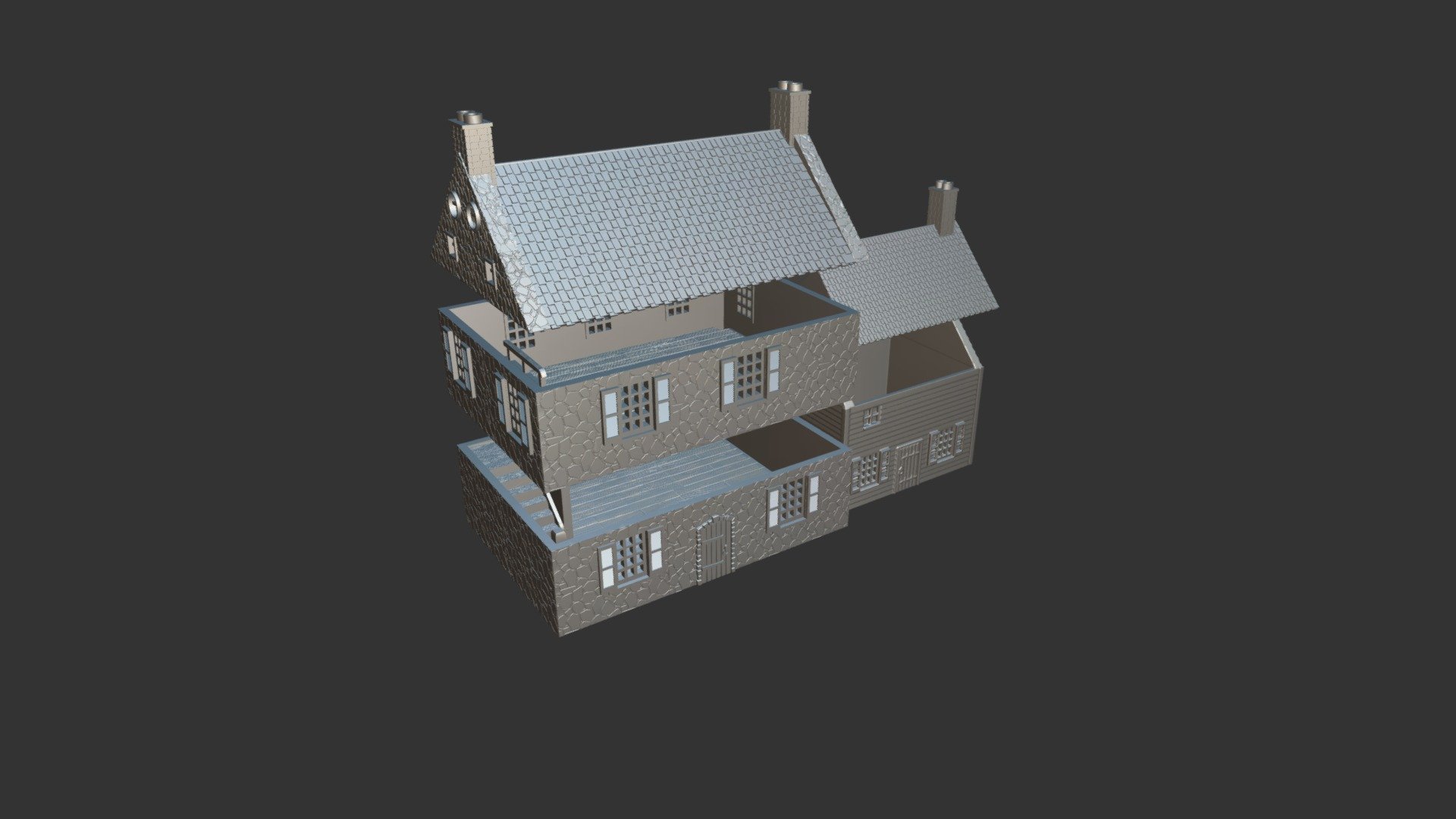 France building Set for 3D printing (STL) - Buy Royalty Free 3D model ...