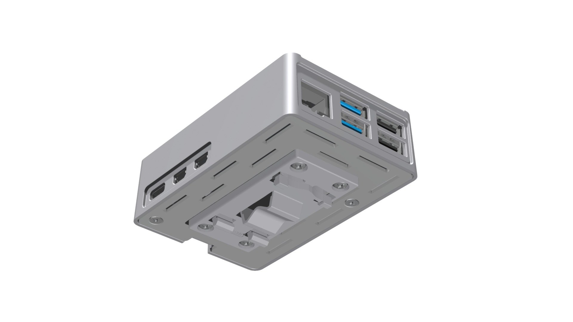 DIN rail mount Raspberry Pi 5 heatsink case - 3D model by takachitec5 ...