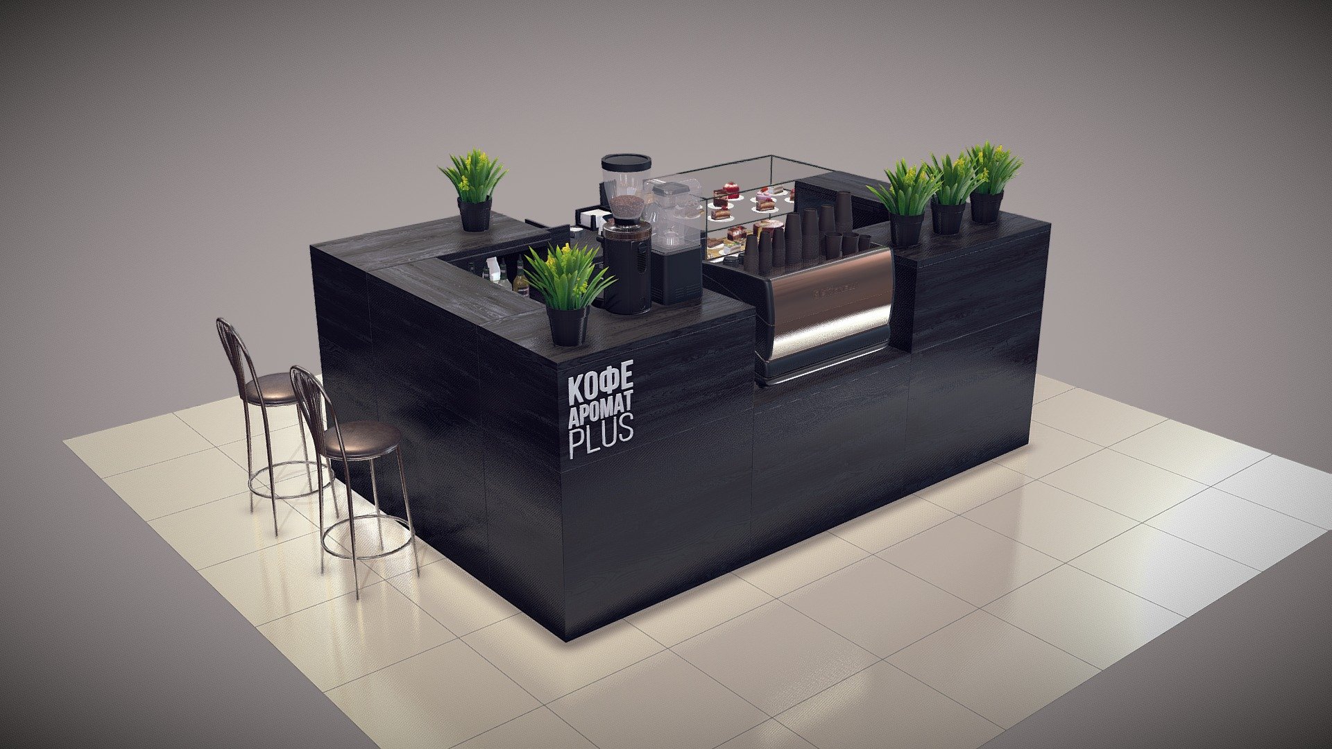 Caffee - 3D model by rendermanus831 [27998e0] - Sketchfab