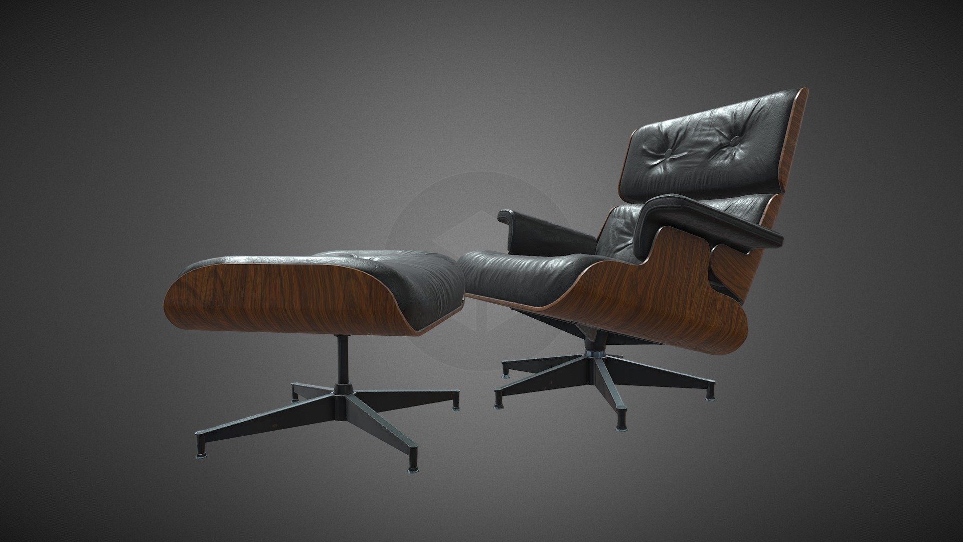 Eames Lounge Chair - 3D model by Farmer2012 [279a11d] - Sketchfab