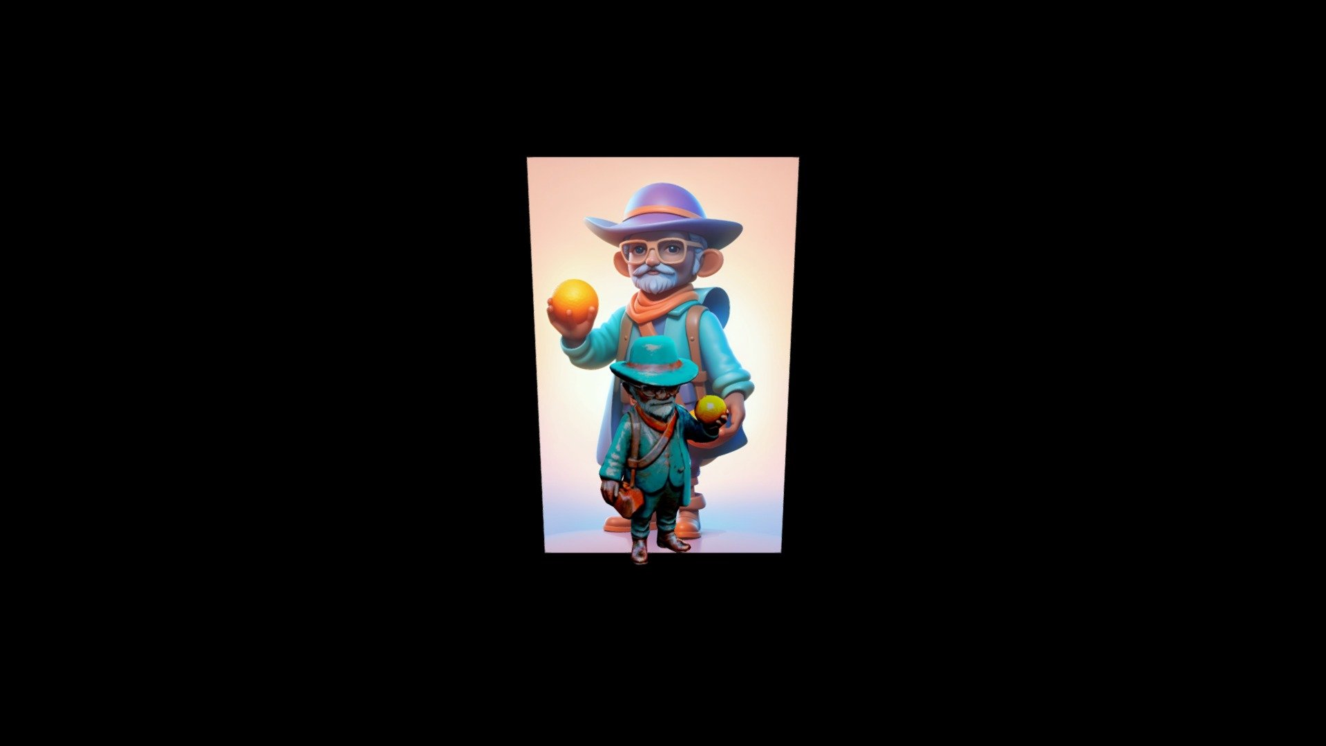Title The Orange Man A cartoon orange chara - Download Free 3D model by ...