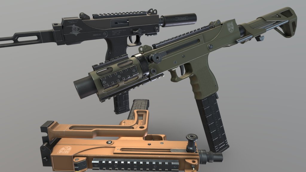 SMGs - FPS Game Assets - A 3D model collection by Frotas - Sketchfab