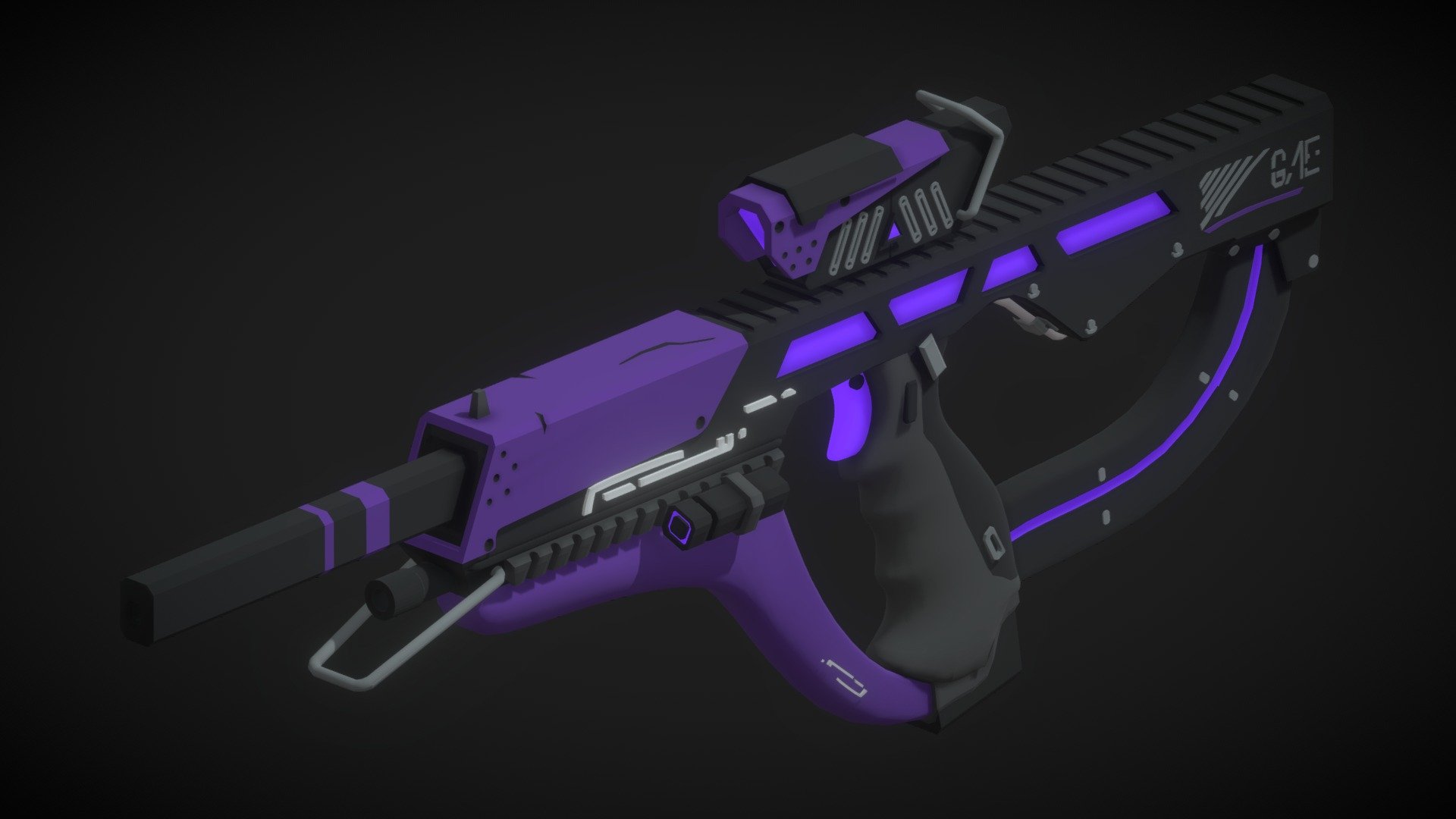 Sci-fi SMG T12 - Download Free 3D model by Tramicful [279d92a] - Sketchfab