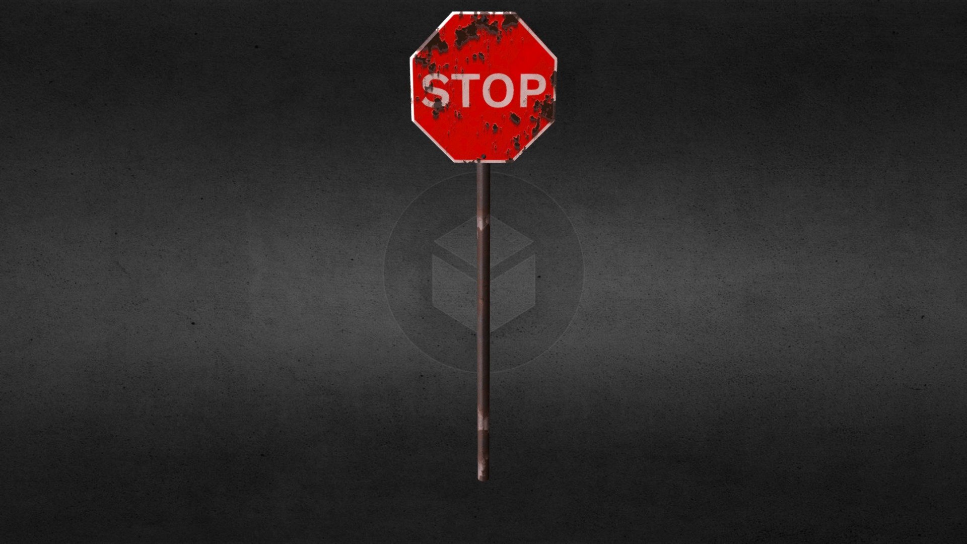 Rusted Stop Sign - 3D model by Chelsea Smith (@chelseajsmith) [279dabf ...
