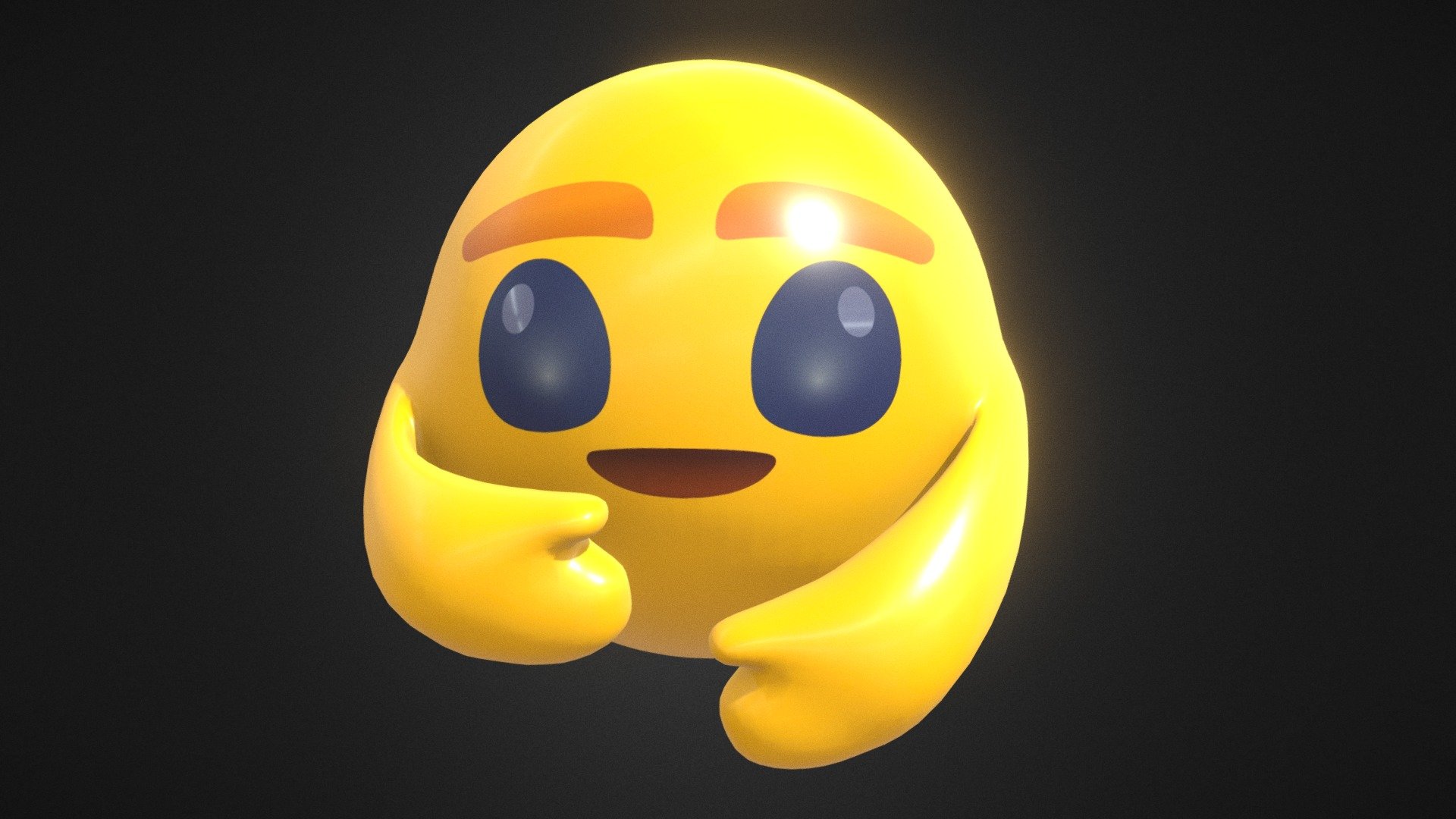 Facebook Care Emoji 3D With 4K Textures - Download Free 3D model by ...