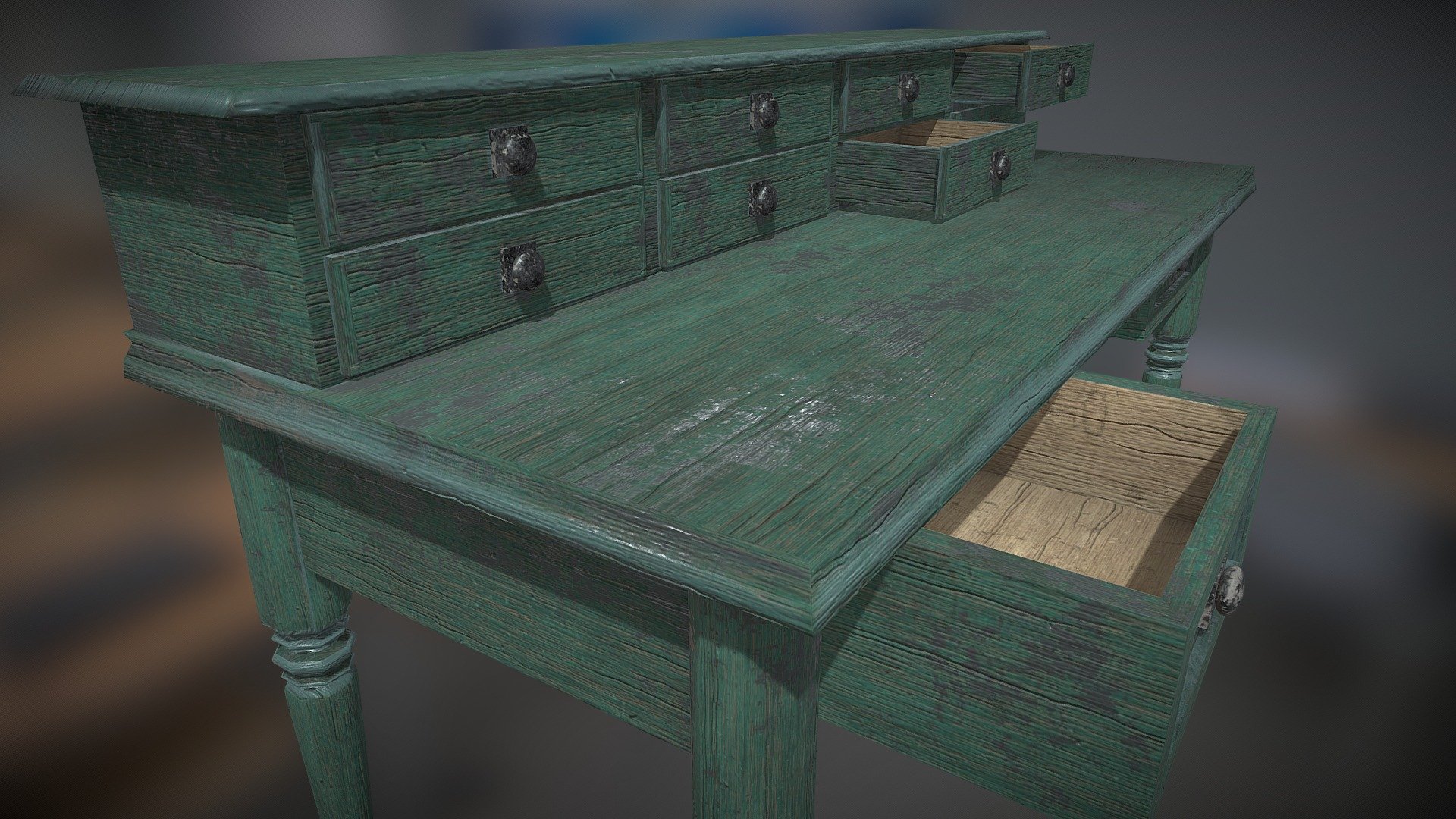 Old Desk - Download Free 3D model by Marcin.Kwiatkowski [27a1554 ...