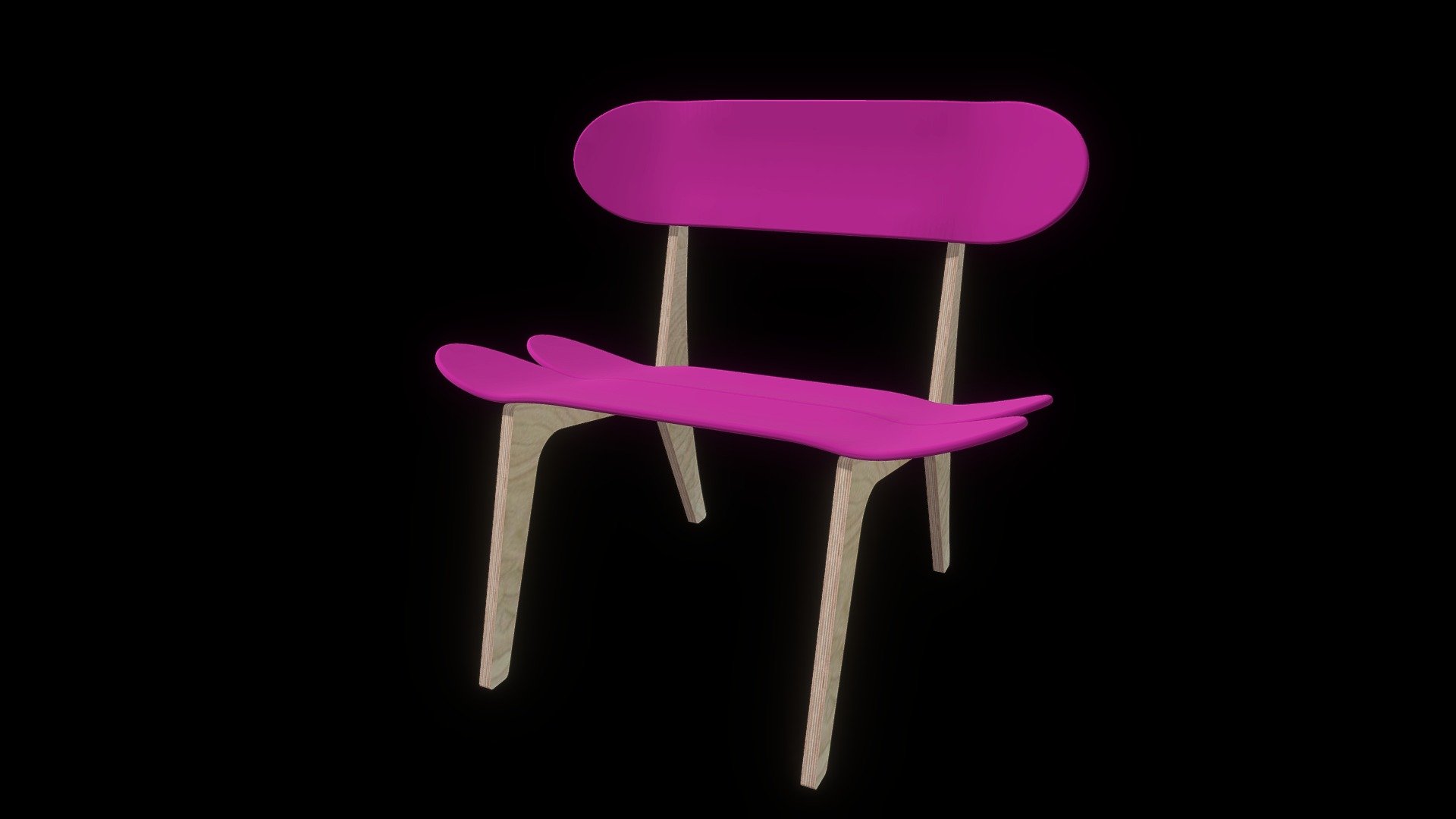 Skateboard Chair - 3D model by Christoph Weiß (@Christophweiss ...