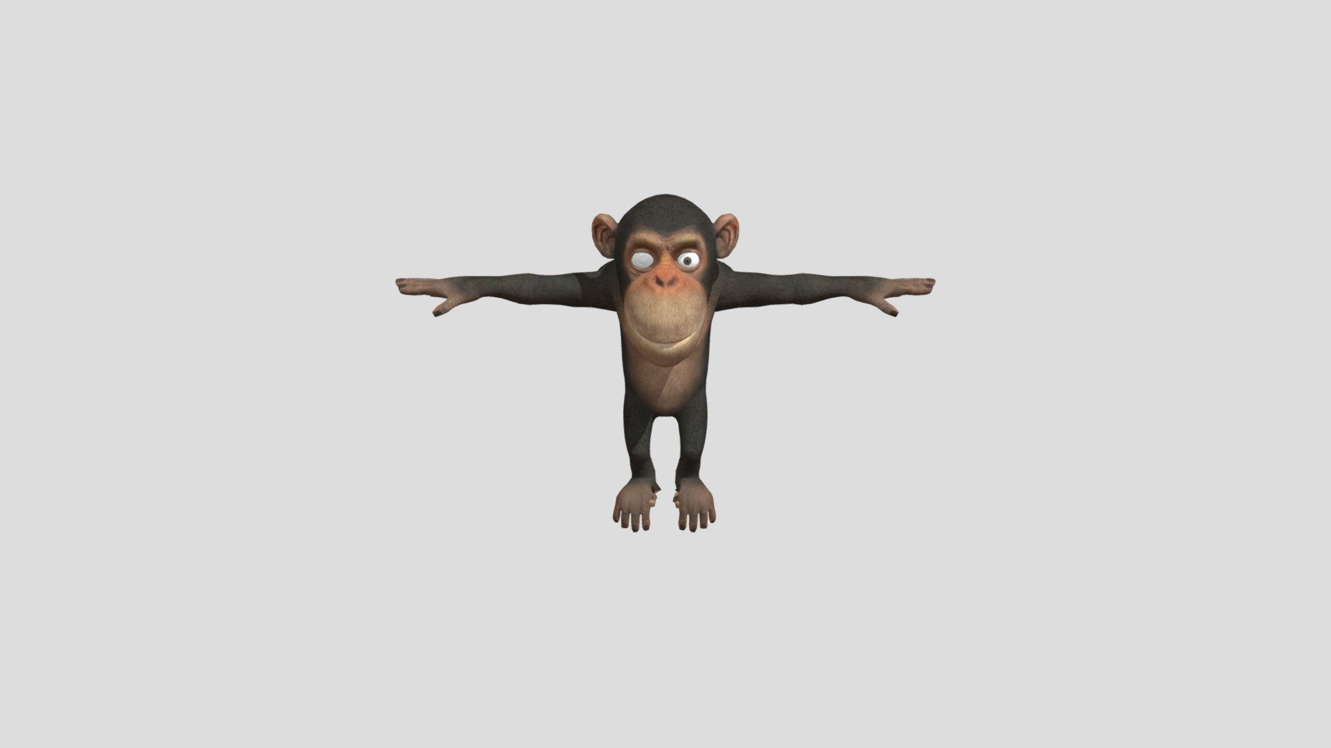 T- Pose monkey - 3D model by dfdsfg (@waa.) [27ac55a] - Sketchfab