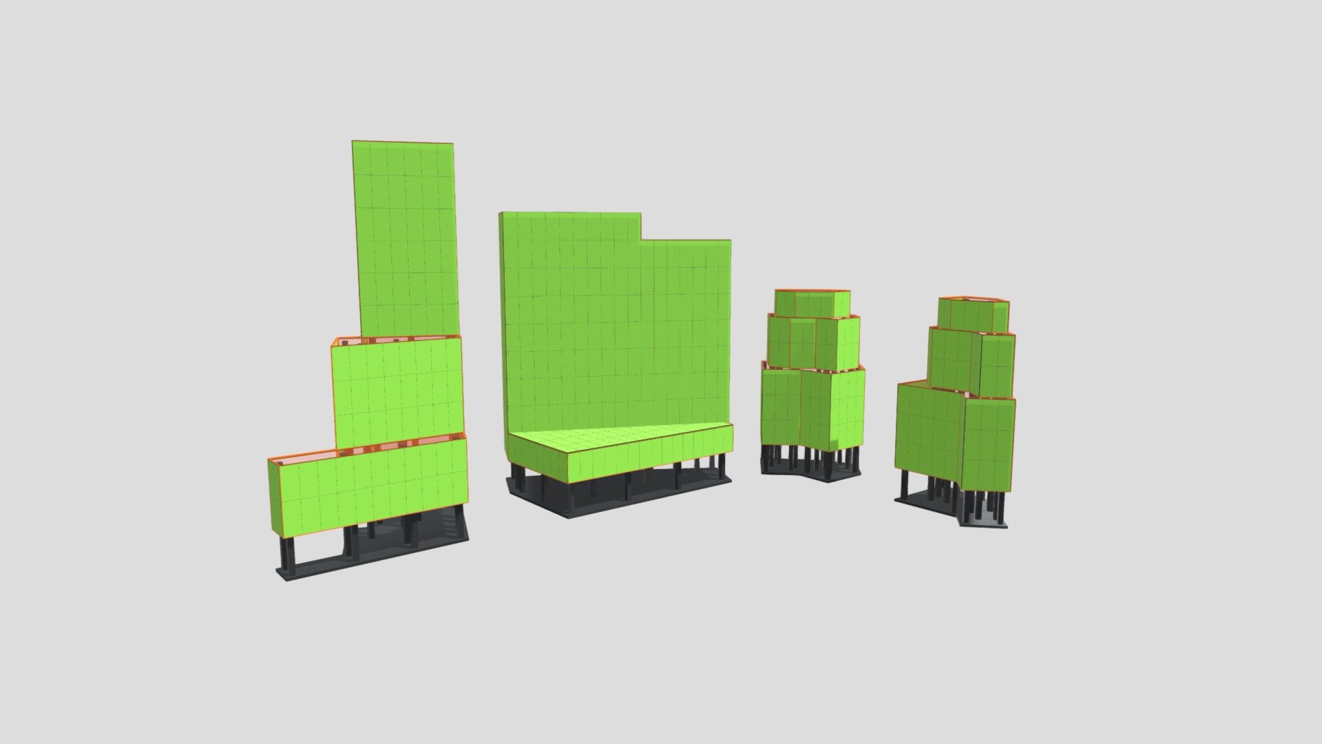 Building Model LED Modules with Frame Structure - 3D model by Angela ...