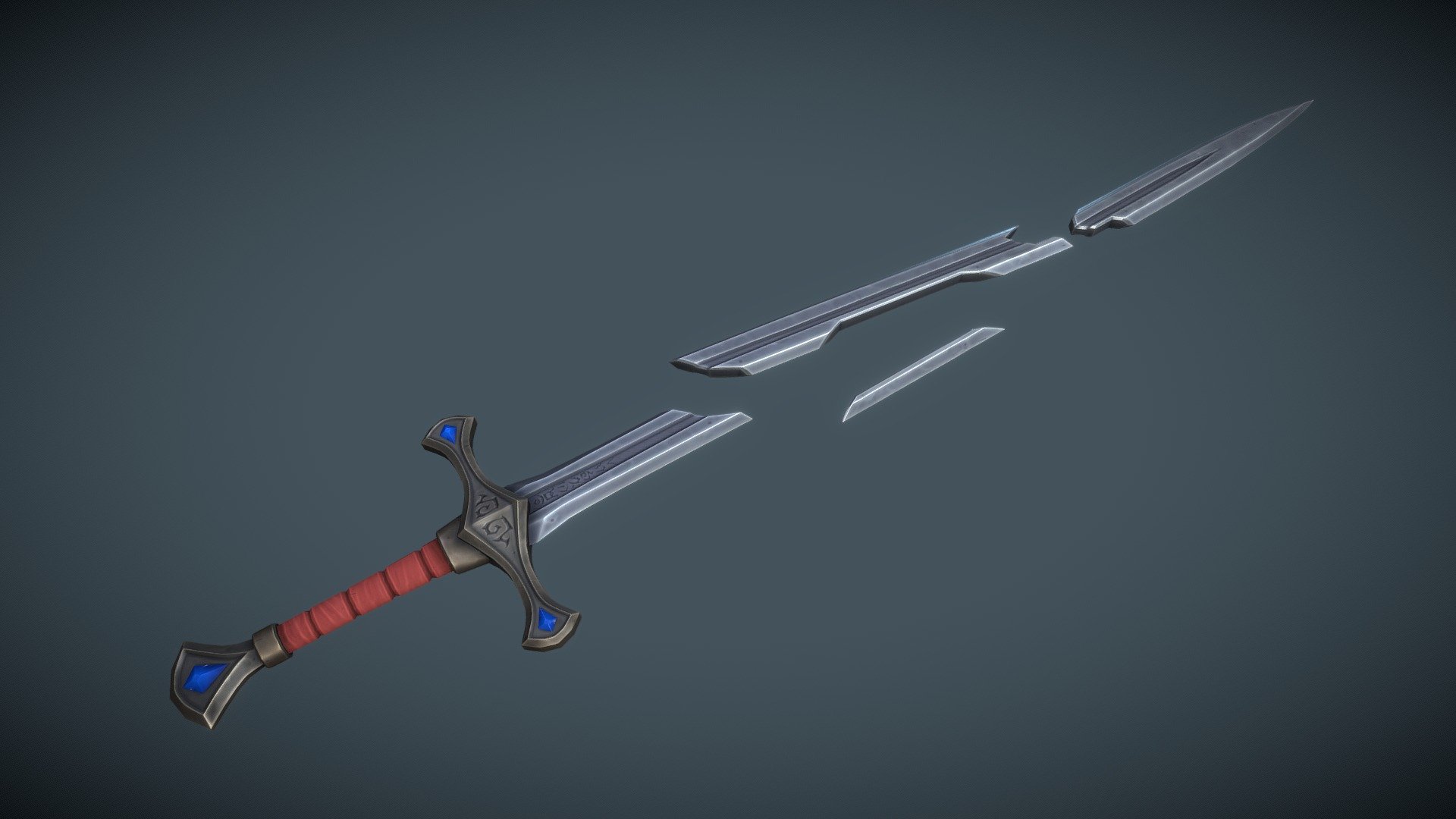Stylized Broken Sword - Buy Royalty Free 3D model by MatCrea3D [27b1f30 ...